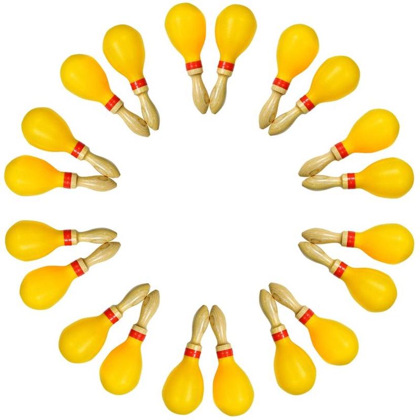 A-Star Wood Handled Large Maracas - Orange - Pack of 10 | NRMAP5161PK ...