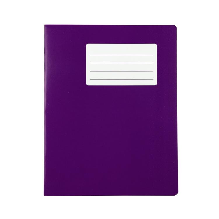 School Exercise Books 9 x 7in 80 Page 8mm F&M - Purple - Pack of 100 ...