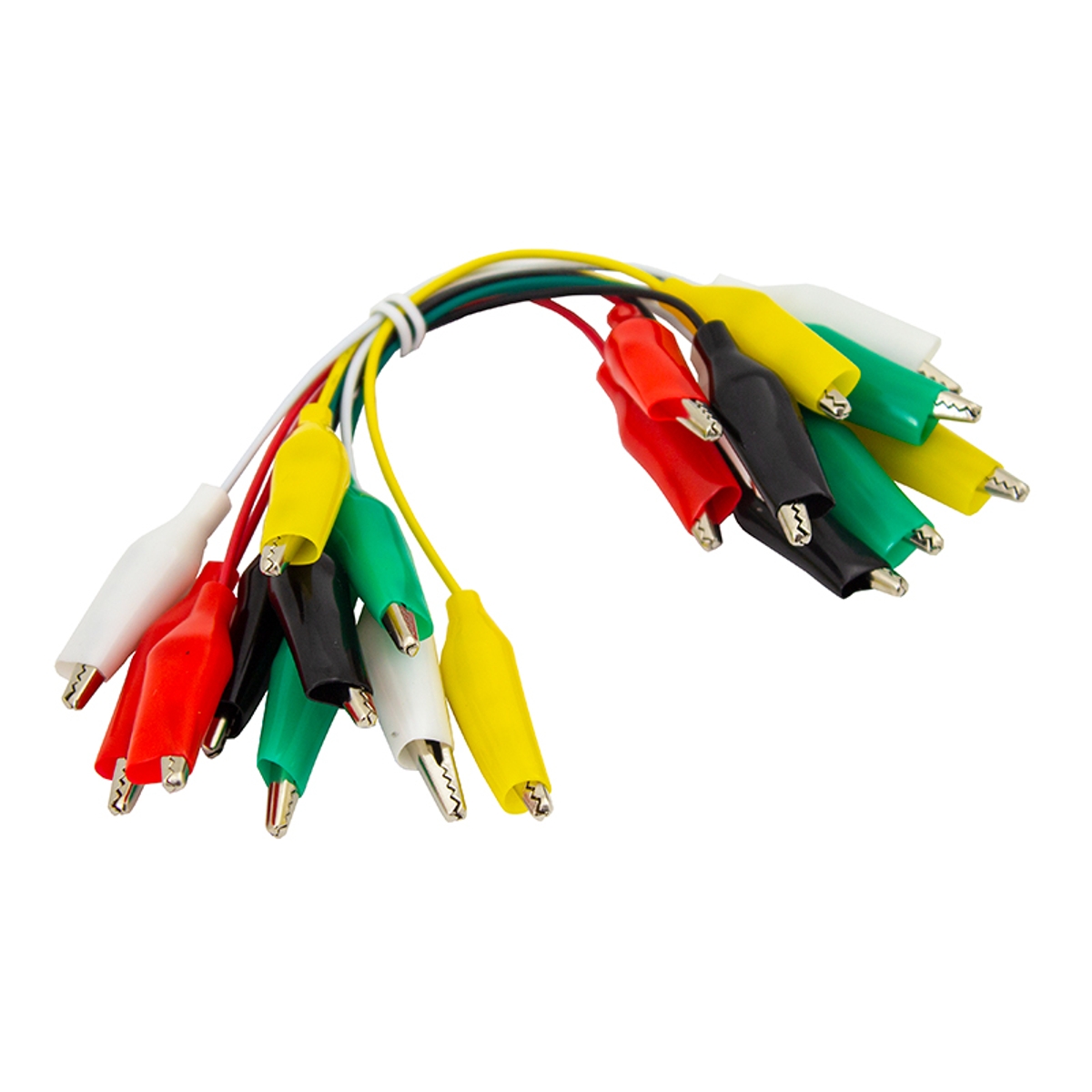 Crocodile Leads, Pack of 10 Aligator Clips with 100mm Leads | KIT2484 ...