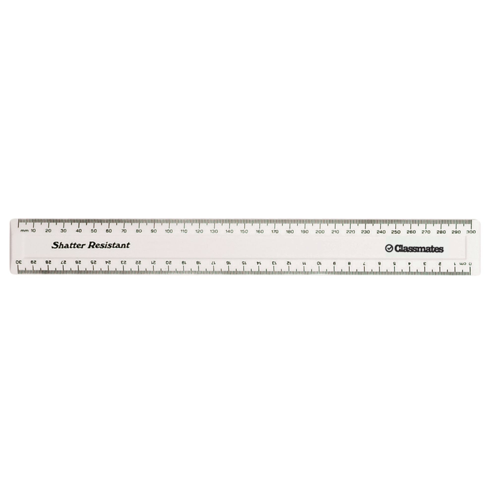 Classmates Shatter Resistant Ruler White 300mm/30cm - Pack of 10 | GLS ...