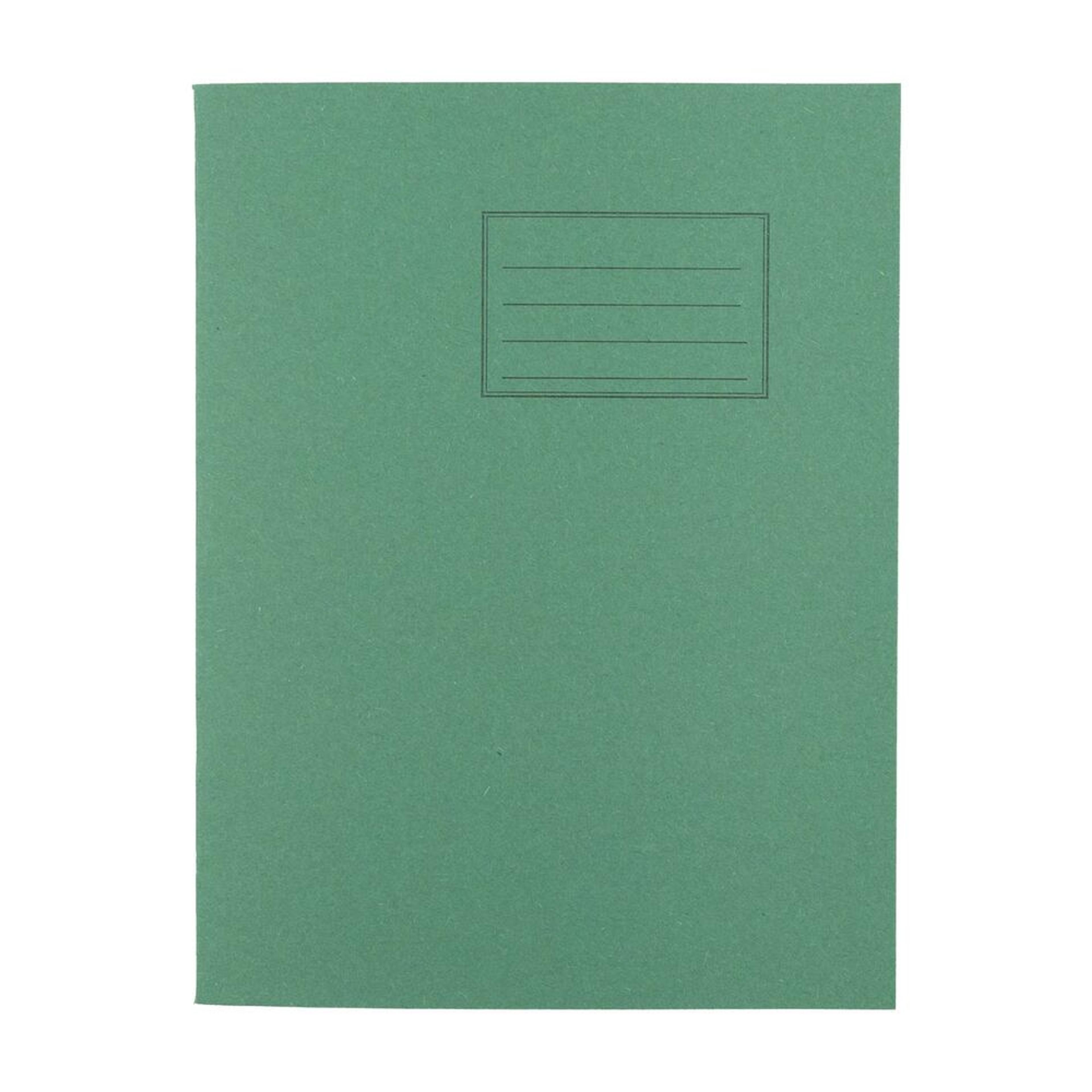 Exercise Books 9 x 7in 80 Page 8mm F&M - Dark Green - Pack of 100 ...