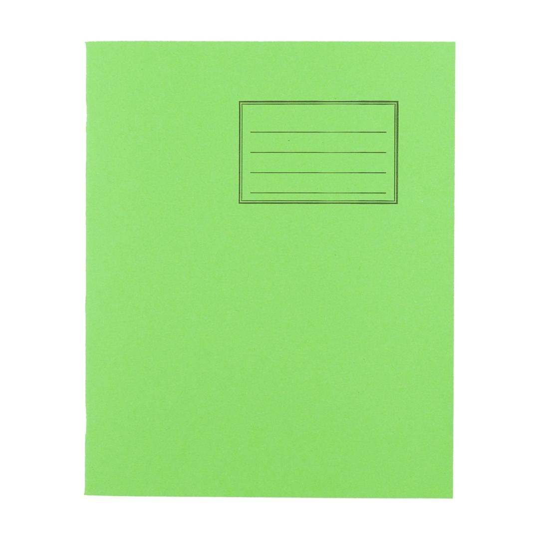 Exercise Books 8 x 6.5in 48 Page 6mm F&M - Light Green - Pack of 100 ...
