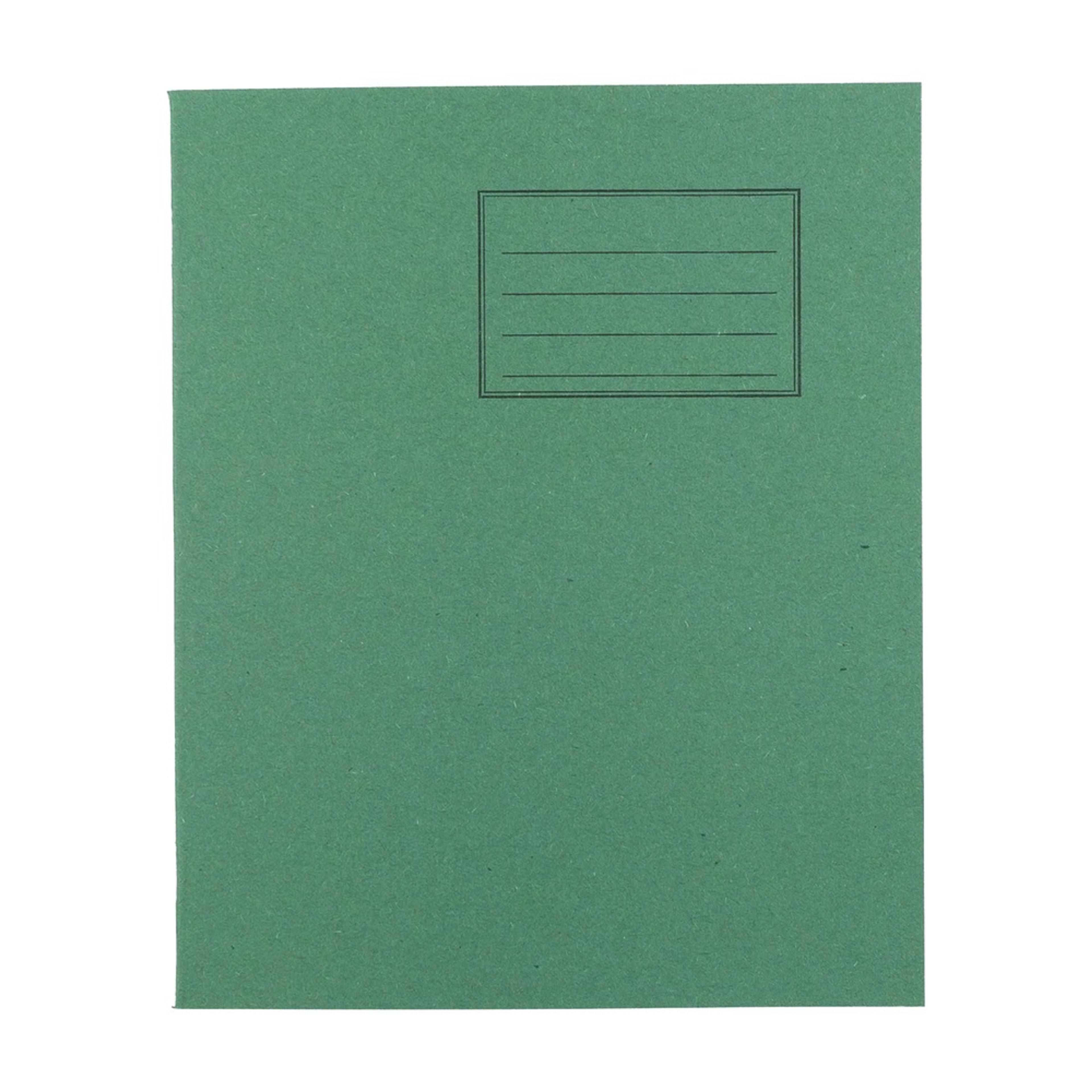 Exercise Books 8 x 6.5in 80 Page 8mm F&M - Dark Green - Pack of 100 ...