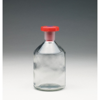 Clear Glass Reagent Bottle, Plastic Coated with 'Polystop' Stopper ...