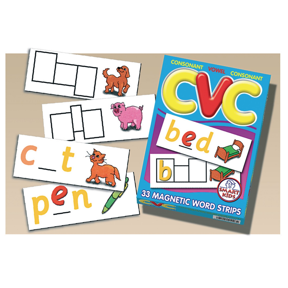 SMART KIDS CVC Magnetic Word Strips - Pack of 33 | HE1000051 | Hope