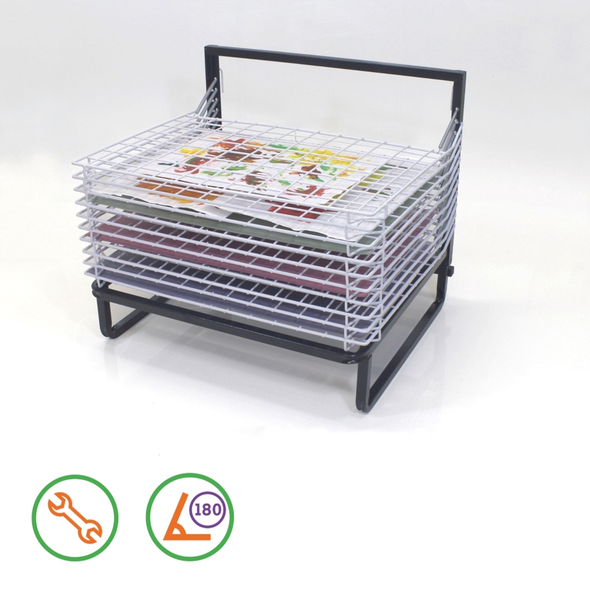 10 Shelf Spring Loaded Floor Drying Rack | HC48402812 | Findel ...