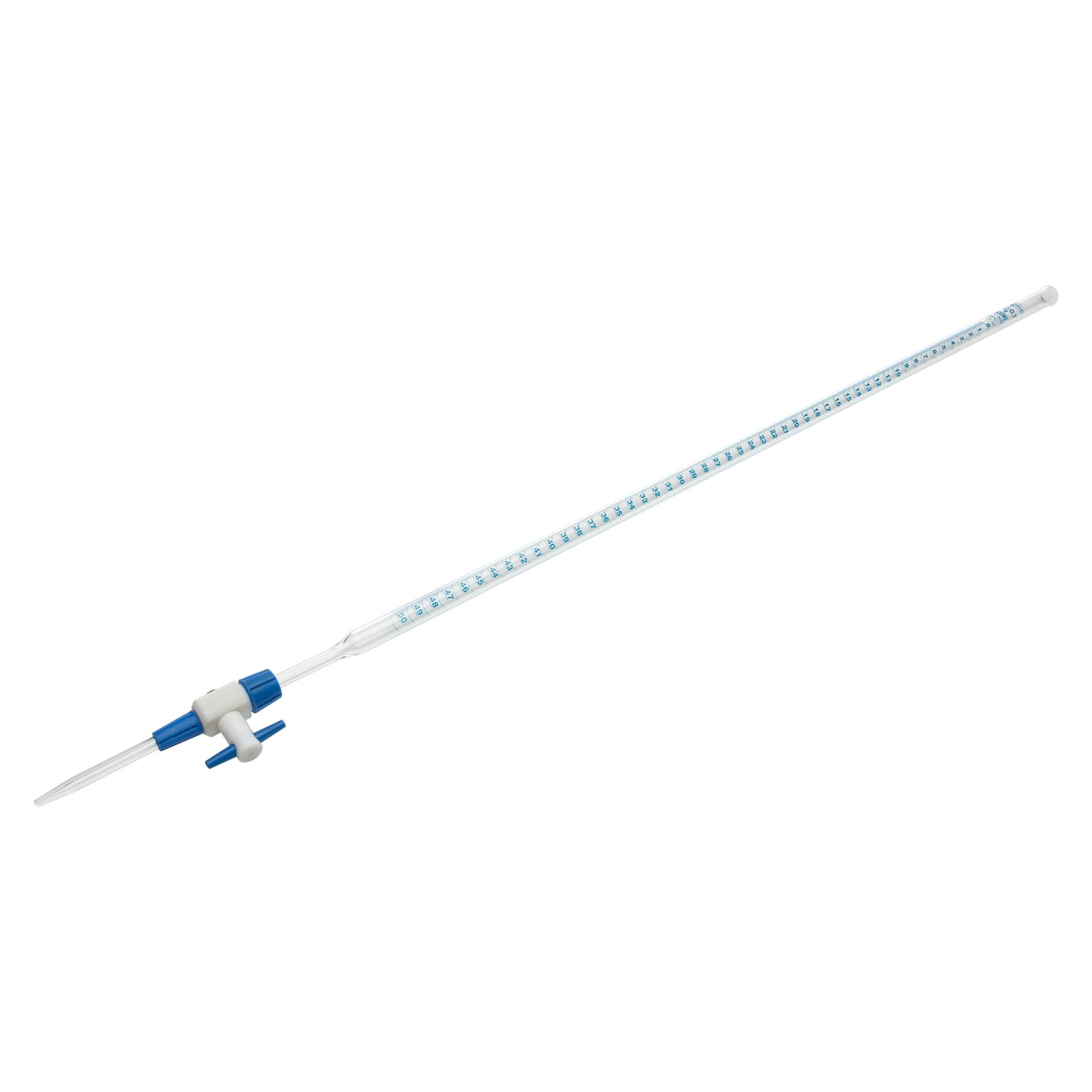 Glass Burette - PTFE Stopcock (Class B) - 50ml | B8A57149 | Philip Harris