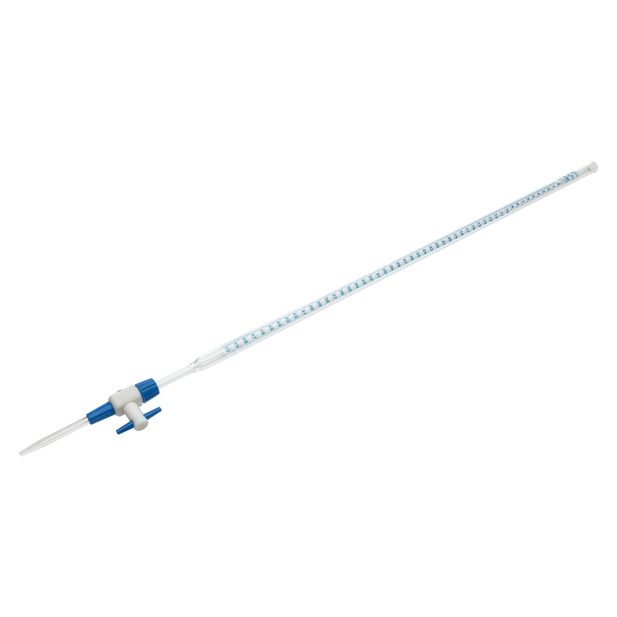 Glass Burette - PTFE Stopcock (Class B) - 50ml | B8A57149 | Philip Harris