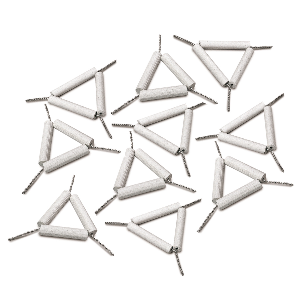 Pipeclay Triangles 65mm - Pack of 10 | B8A88959 | Philip Harris