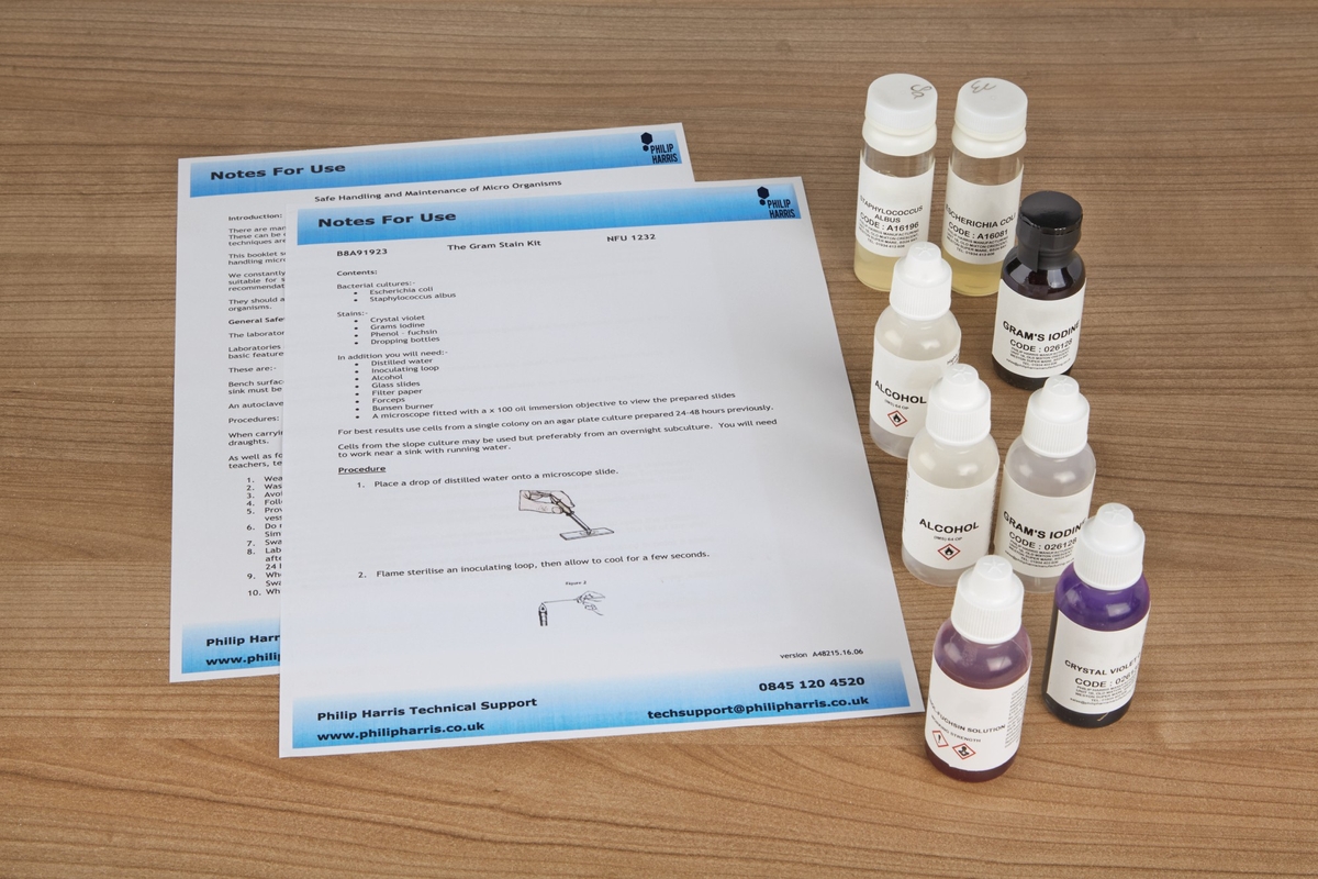Philip Harris The Gram Stain Kit | B8A91923 | Philip Harris