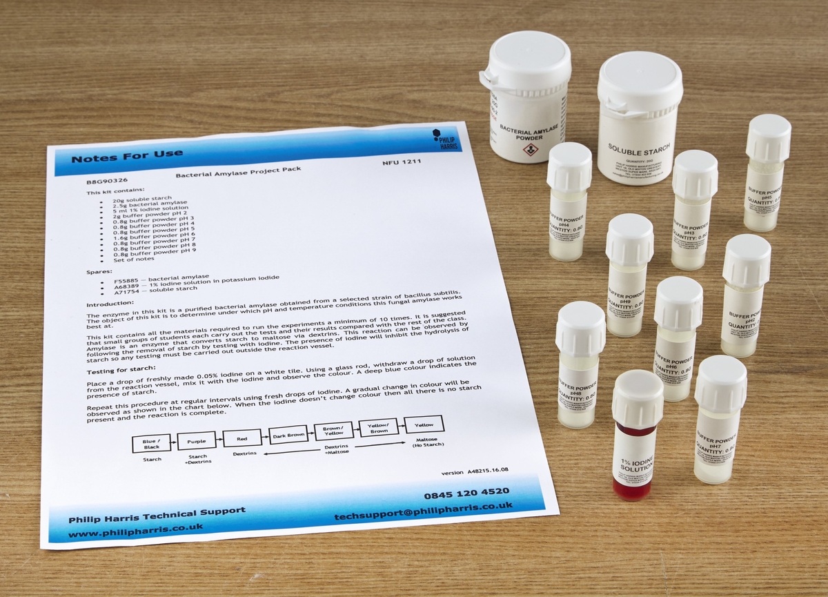 Philip Harris Enzyme Project Pack - Bacterial Amylase | B8G90326 ...