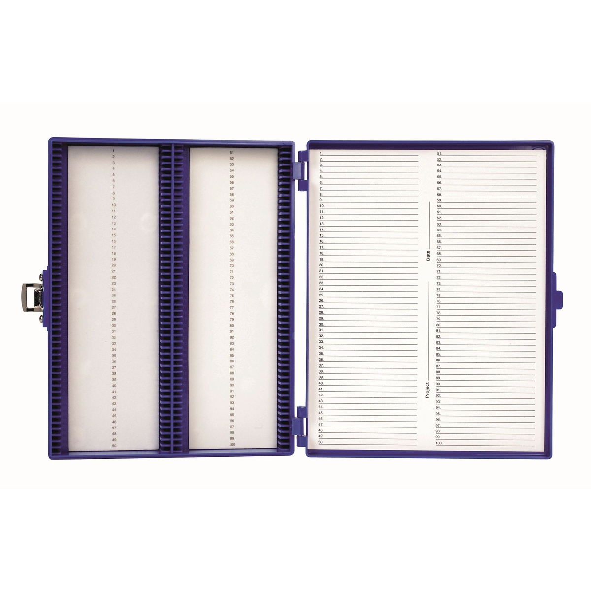Microscope Slide Storage Box - Plastic - 100 Slide Capacity | B8R04538 ...