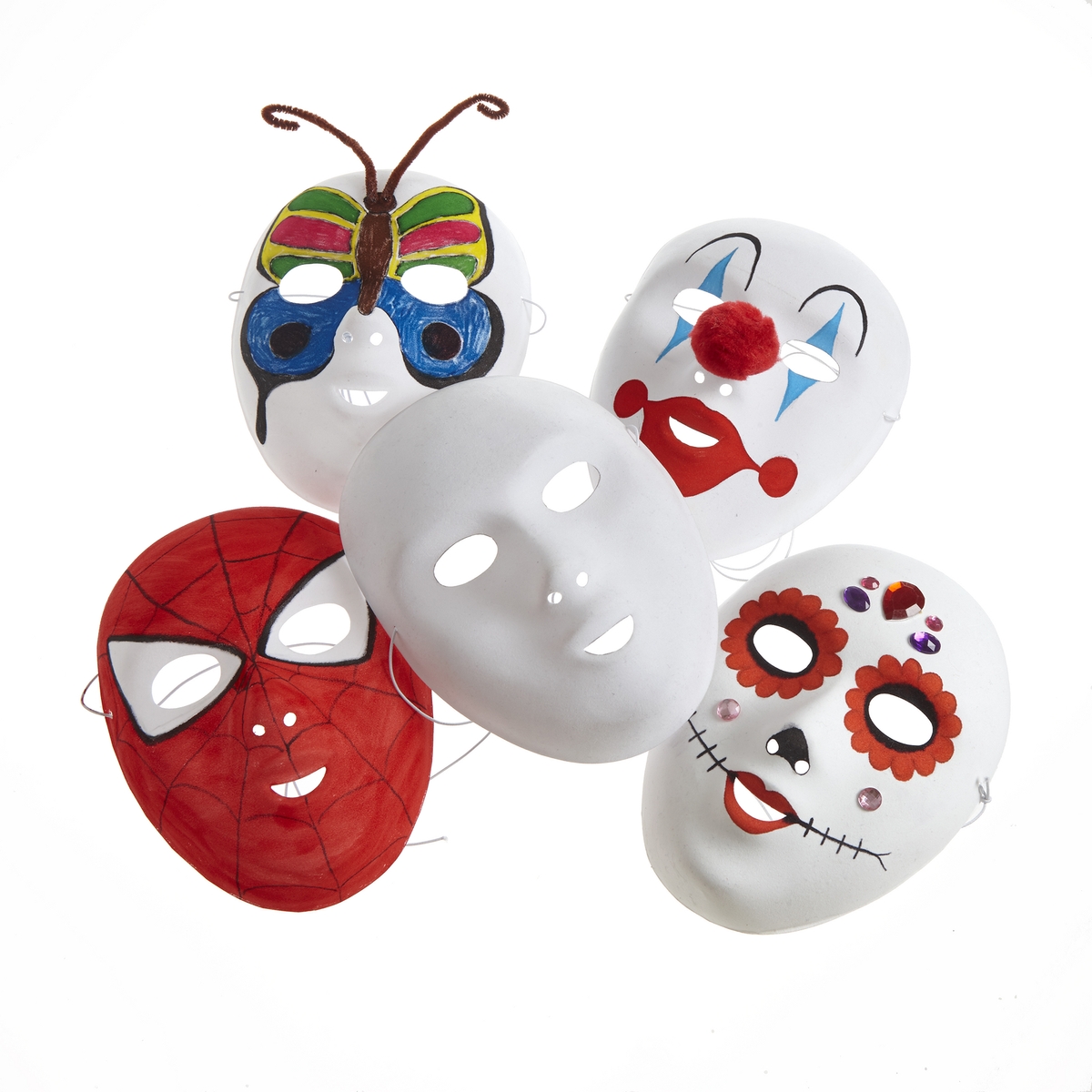 Classmates White Face Masks - Pack of 10 | HC103187 | Findel International
