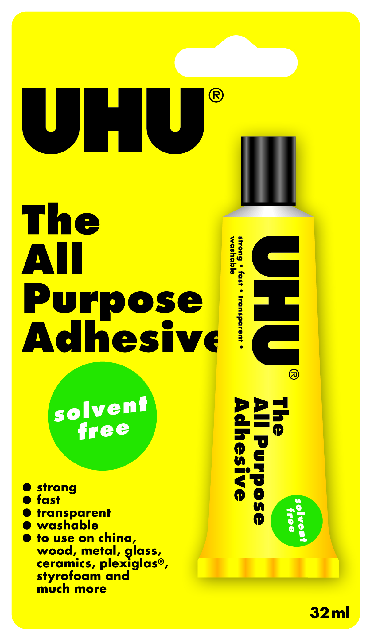 HC103616 - UHU All Purpose Solvent Free Adhesive - 32ml | Findel ...