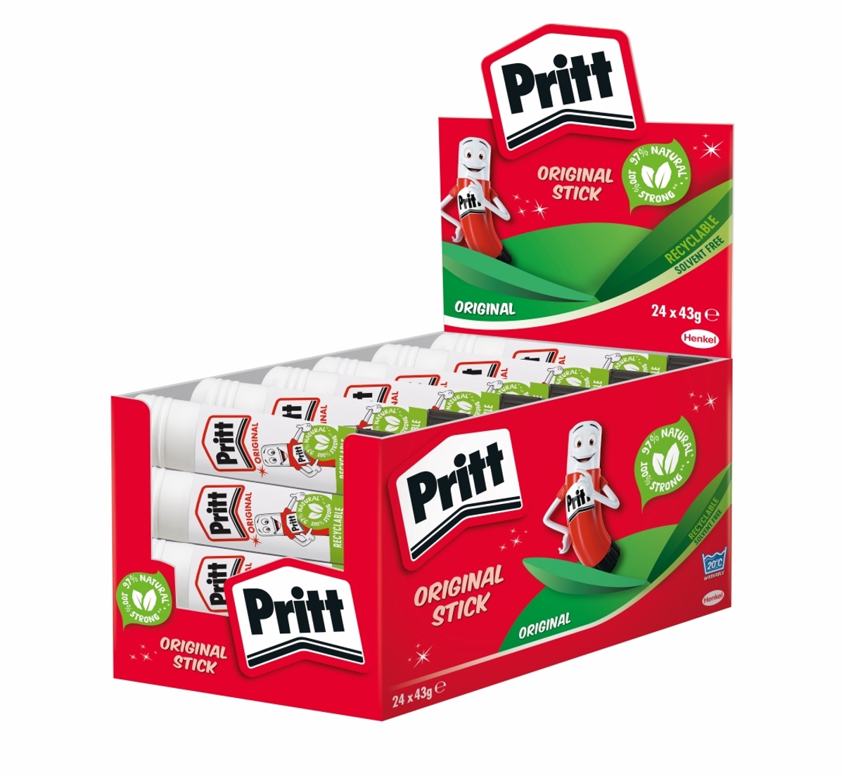 Pritt Glue Stick - 43g - Pack of 24 | HC143968 | Findel Dryad