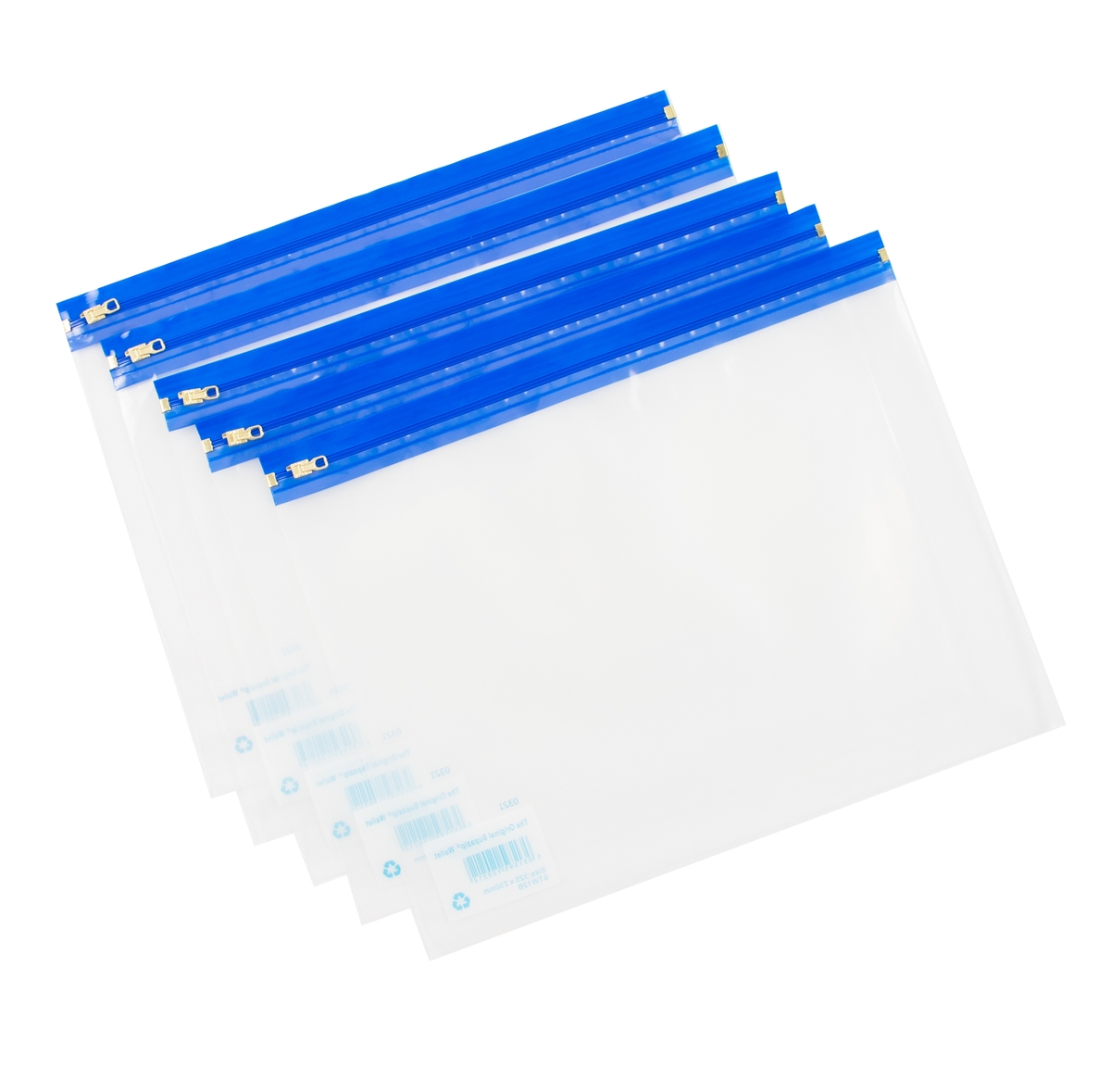 Zip Wallet - A4 - Blue - Pack of 25 | HE206706 | Hope