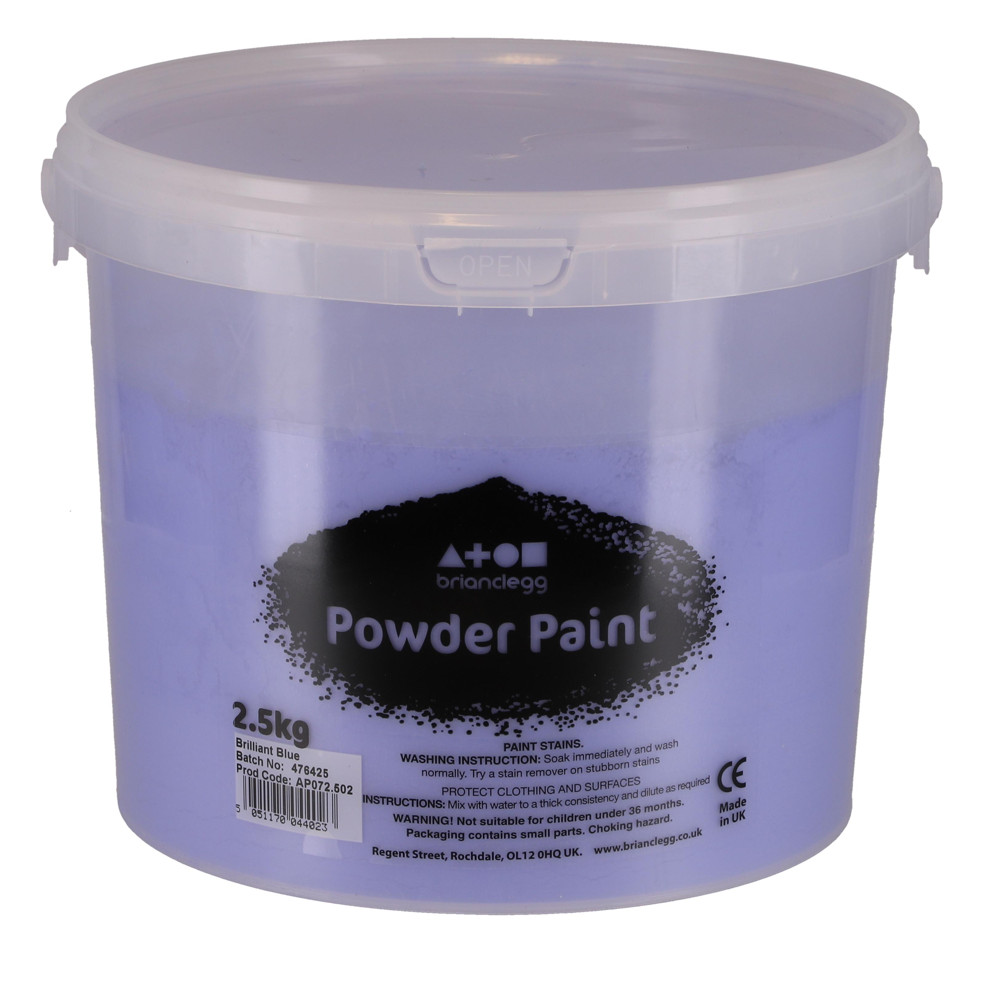 HE213167 - Brian Clegg Powder Paint - 2.5kg Tub - Brilliant Blue ...