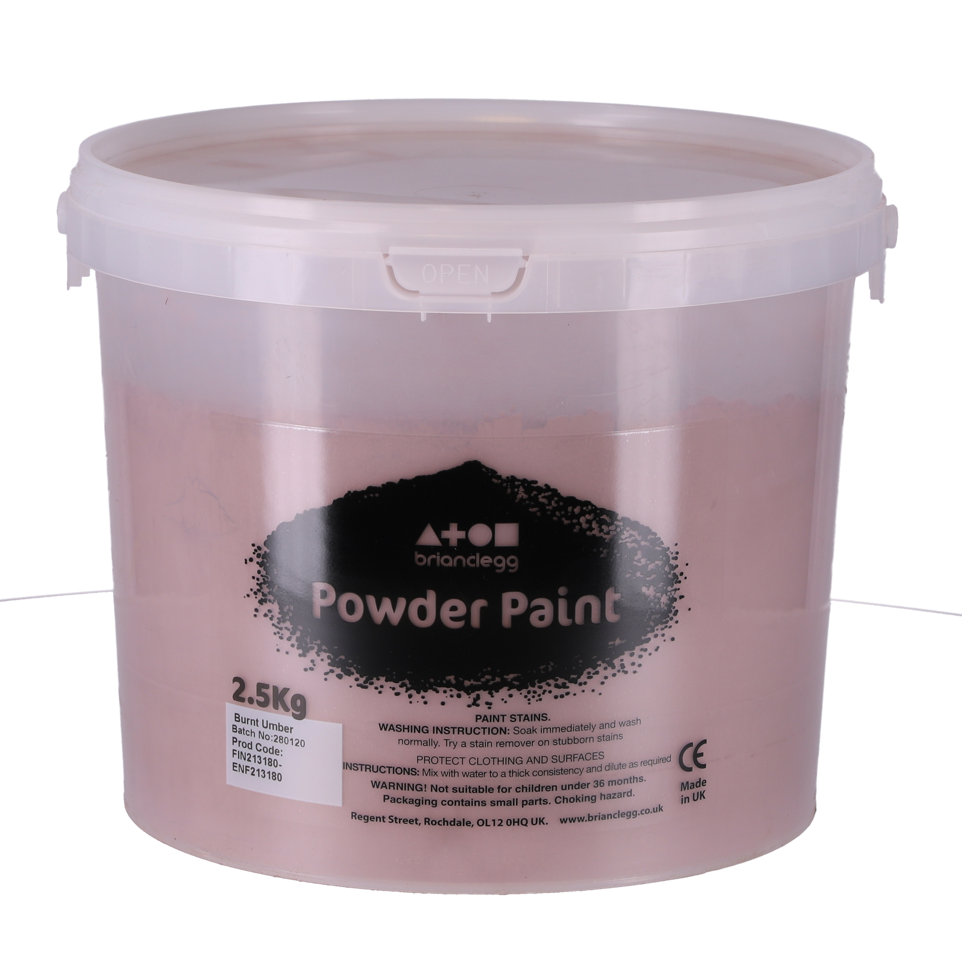 HE213180 - Brian Clegg Powder Paint - 2.5kg Tub - Burnt Umber | Hope ...