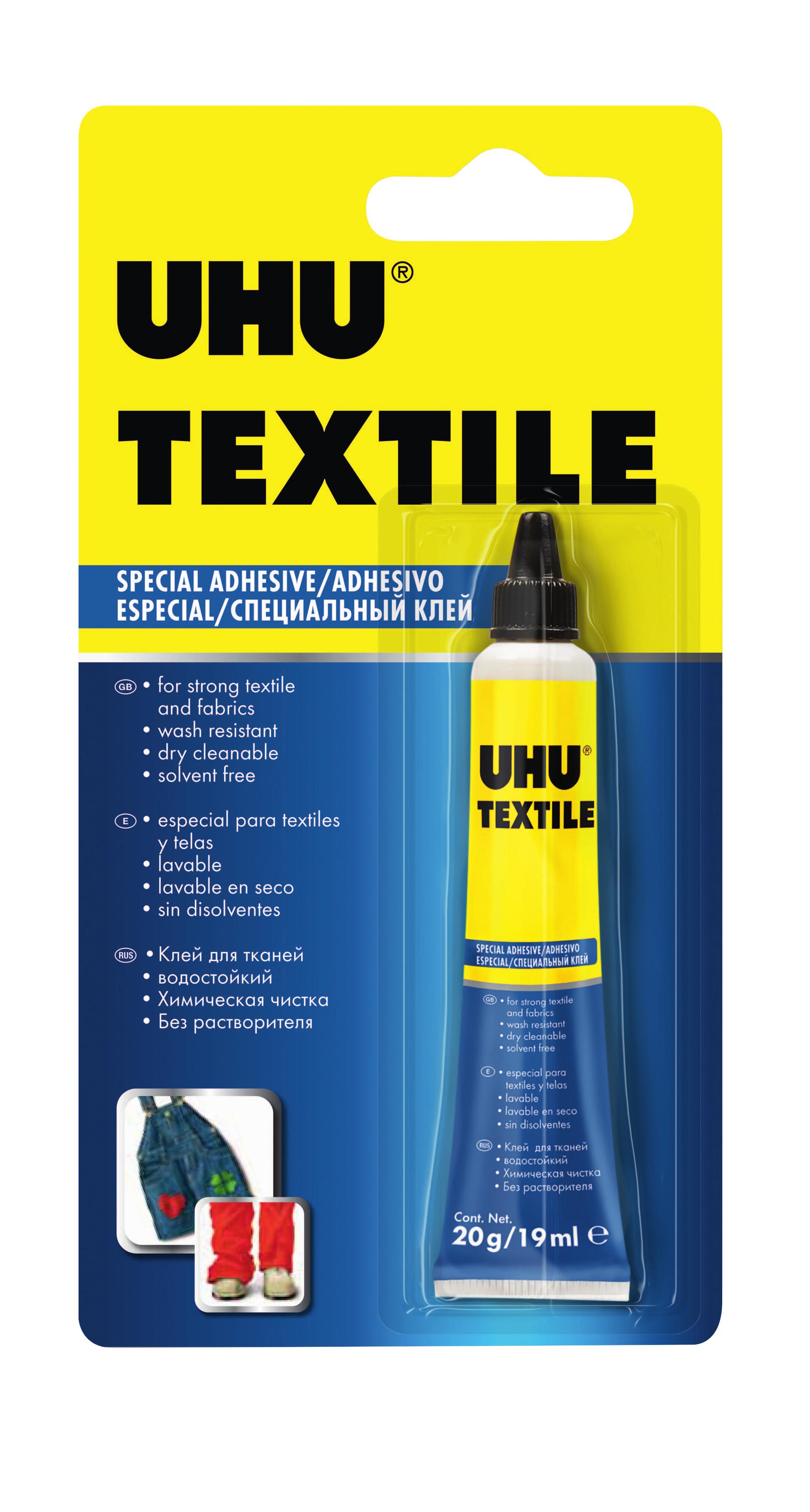 UHU Textile Fabric Glue - 19ml | HE213778 | Hope