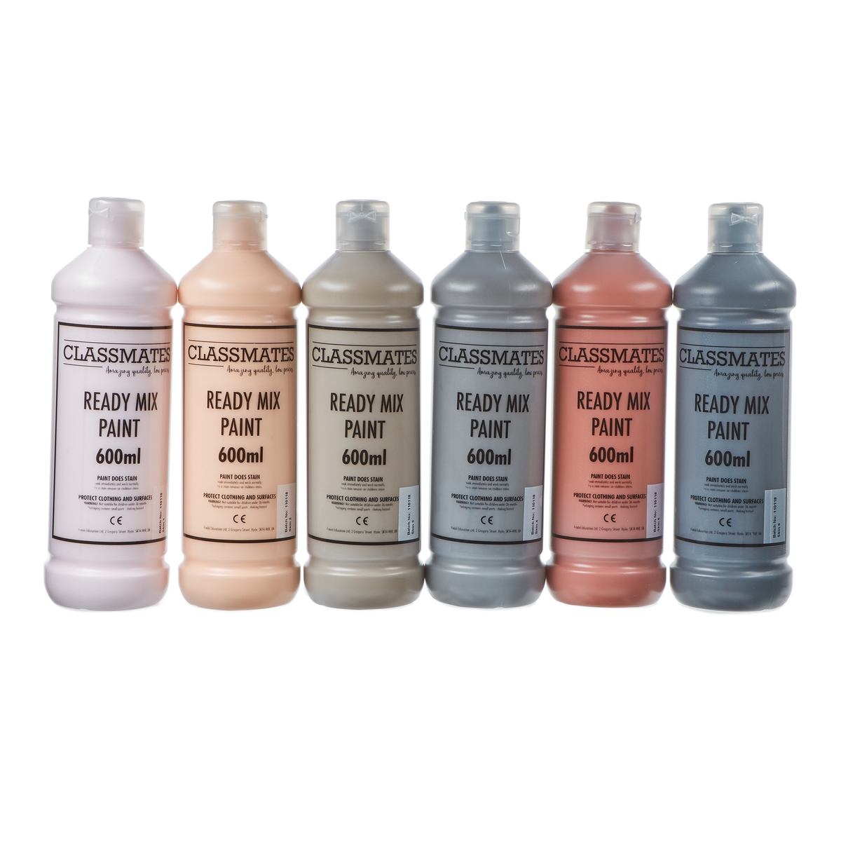 Classmates Ready Mixed Paint - Skin Tones - 600ml - Pack of 6 ...