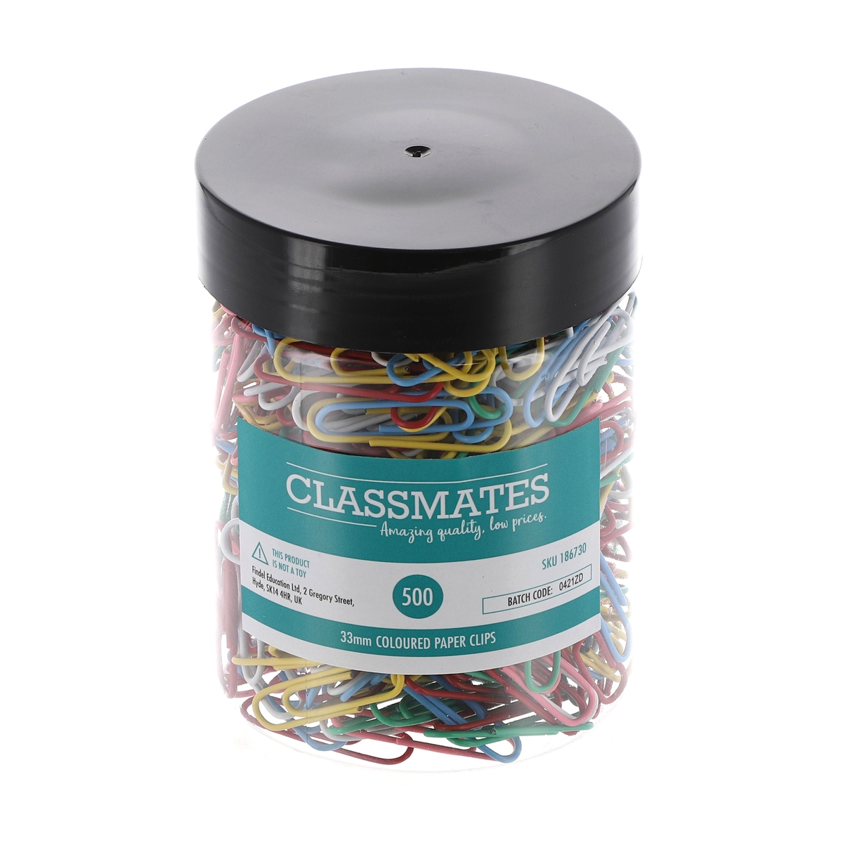 Classmates Large Paper Clips - Assorted - 33mm - Pack of 500 | HC231263 ...