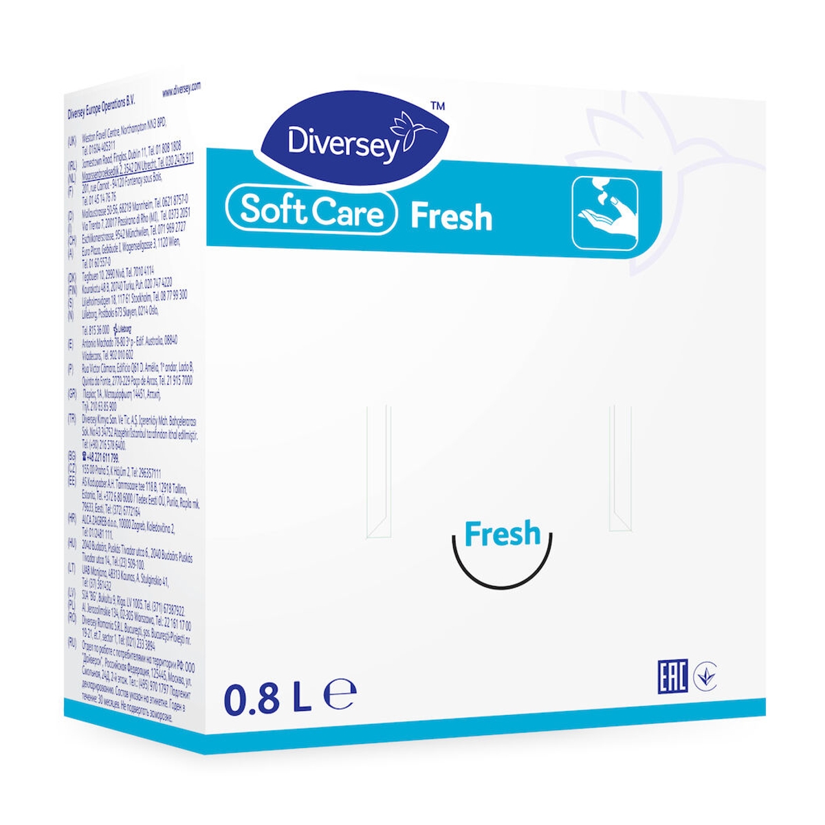 Soft Care Fresh Handwashing Cream - 800ml - Pack of 6 | G249099 | GLS