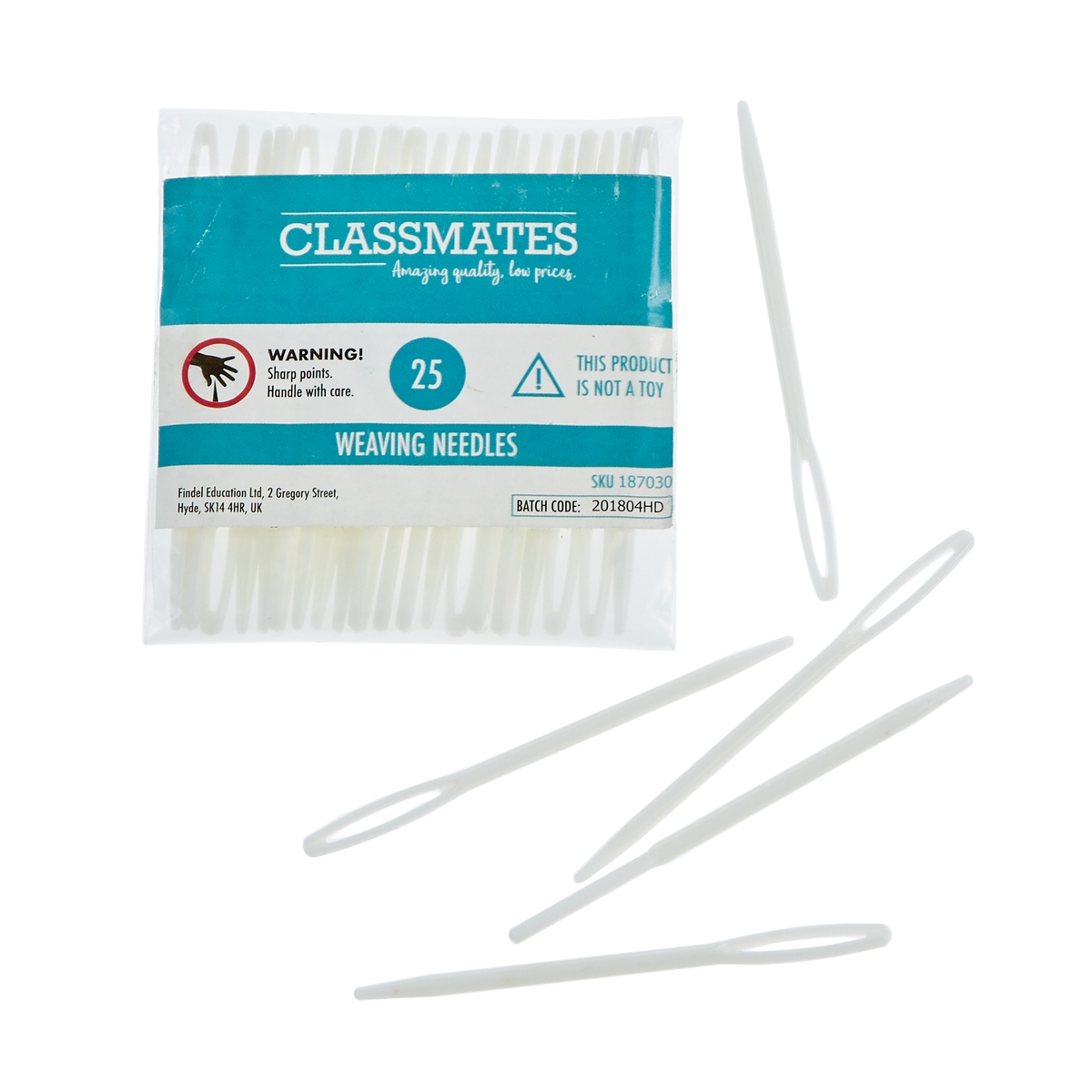 Classmates Children's Plastic Weaving Needles - Pack of 25 | G267832 | GLS