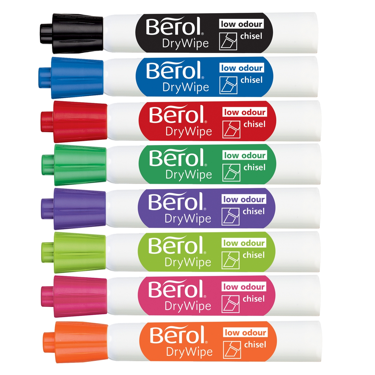 Berol Whiteboard Marker - Assorted - Chisel Tip - Pack of 8 | G270471 | GLS