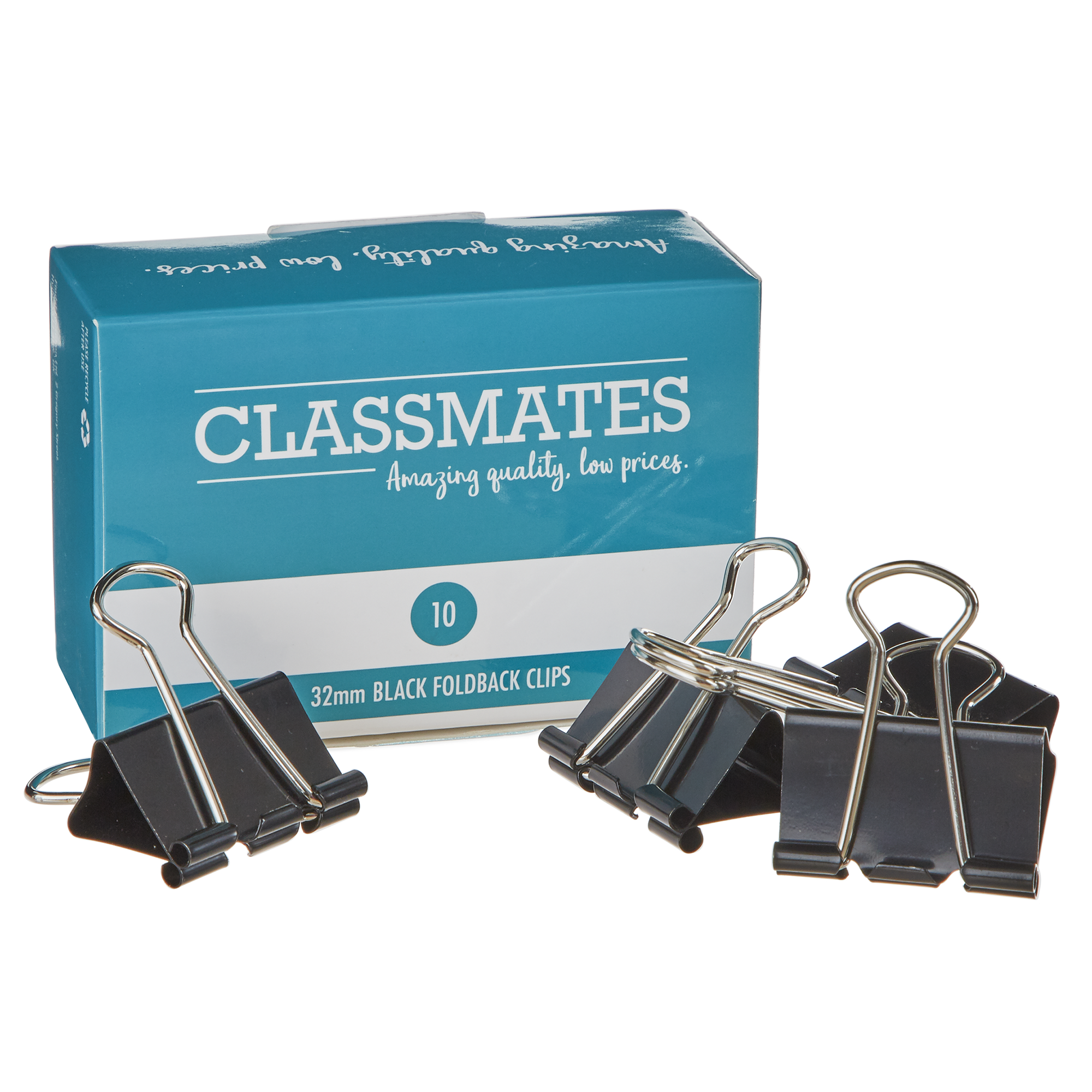 HC284784 - Classmates Fold Back Clip Black 32mm - Pack of 10 | Findel ...