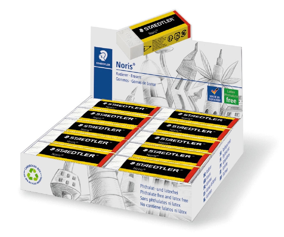 STAEDTLER Noris Eraser - White - Pack of 20 | HE299500 | Hope