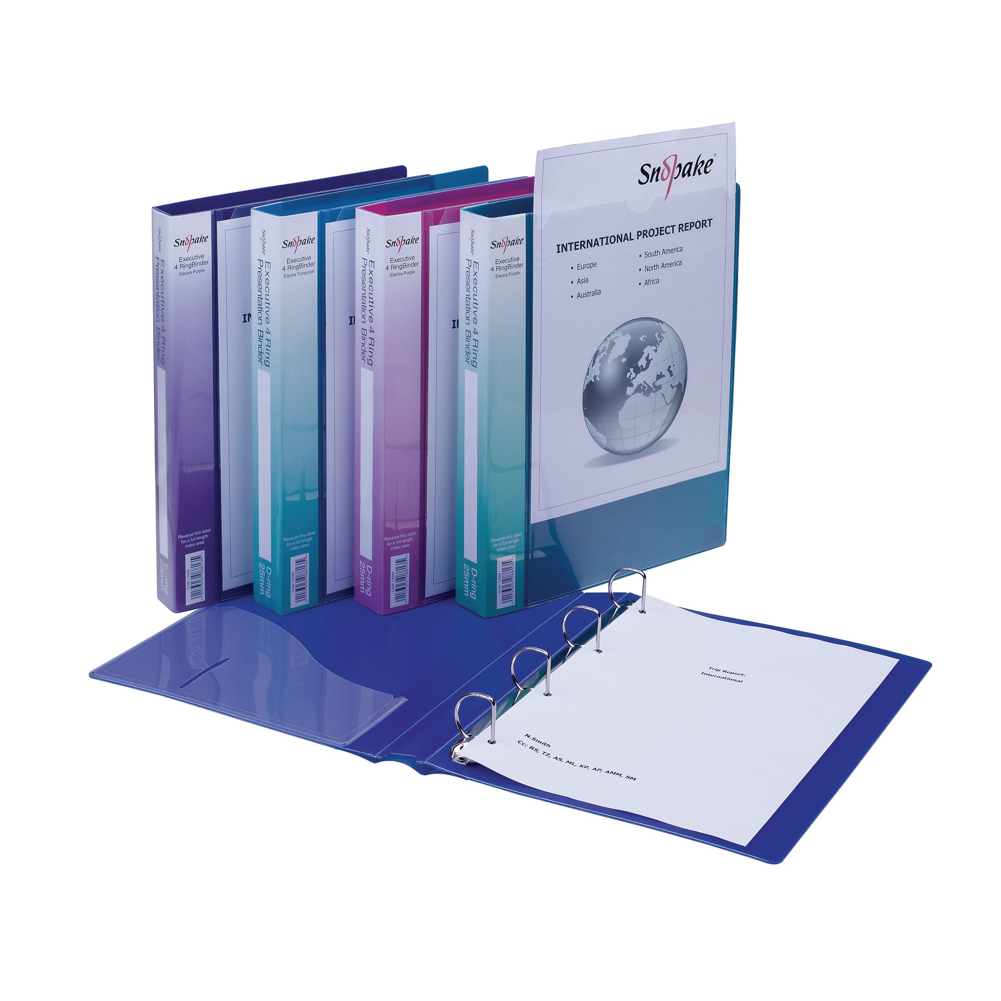 G313839 Snopake Presentation Ring Binder A4 Assorted Pack of 10 GLS