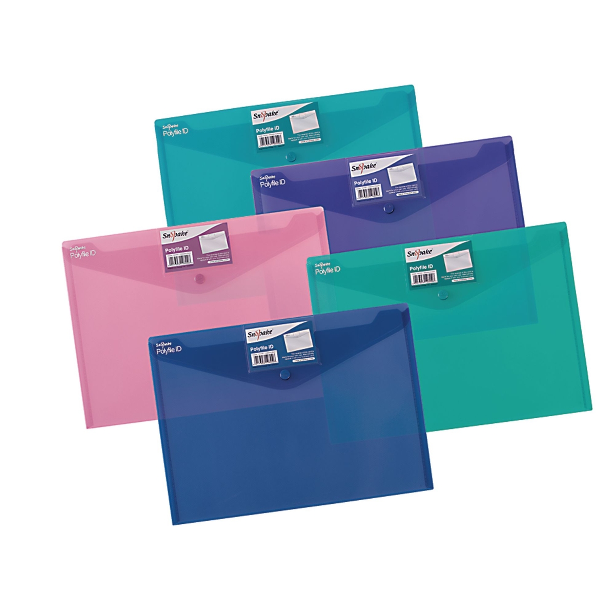 Snopake Polyfile ID Popper Wallet - A4 - Assorted - Pack of 5 | G317310 ...
