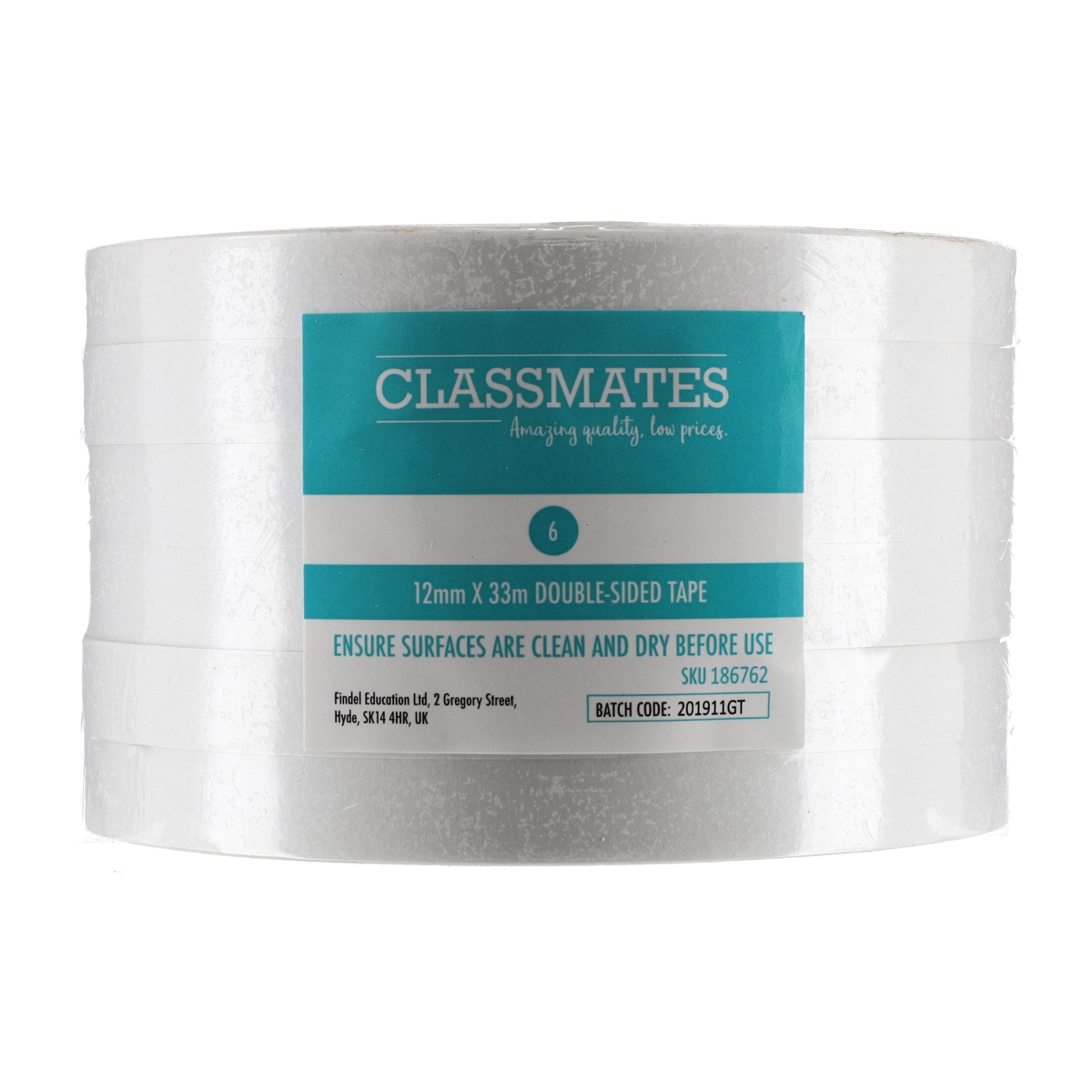 Classmates Double Sided Tape - 12mm x 33m - Pack of 6 | PH322874 ...