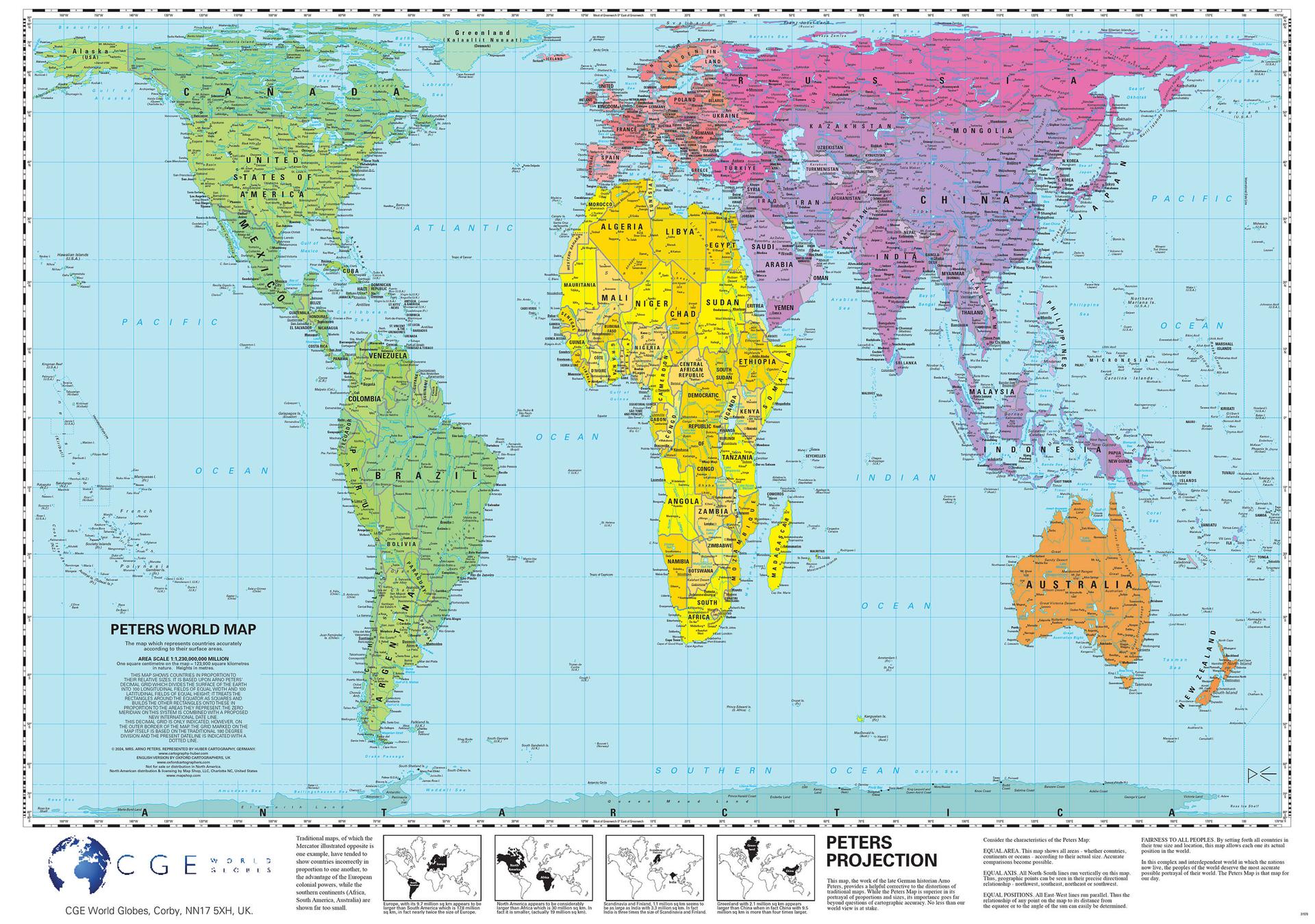 Peter's Projection Map | HC340983 | Findel Dryad