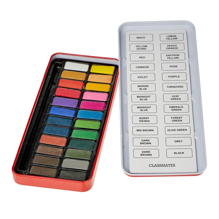Classmates Watercolour Tin - 24 Block | A345117 | AtoZ Supplies
