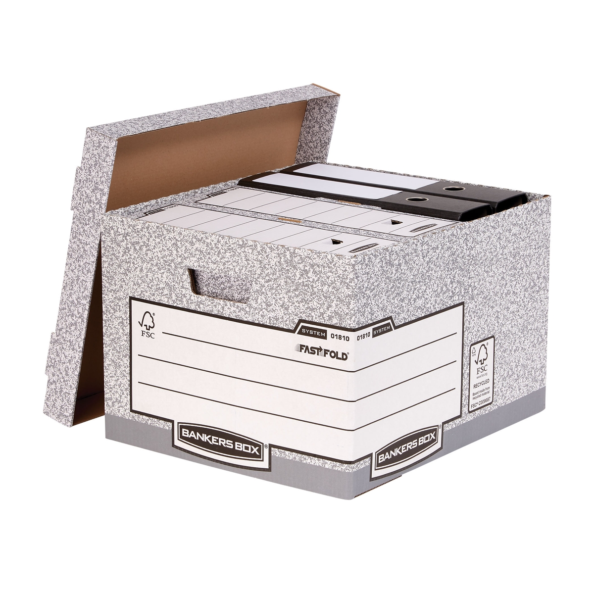 Fellowes Large Storage Box - Grey/White - Pack of 10 | HE351825 ...