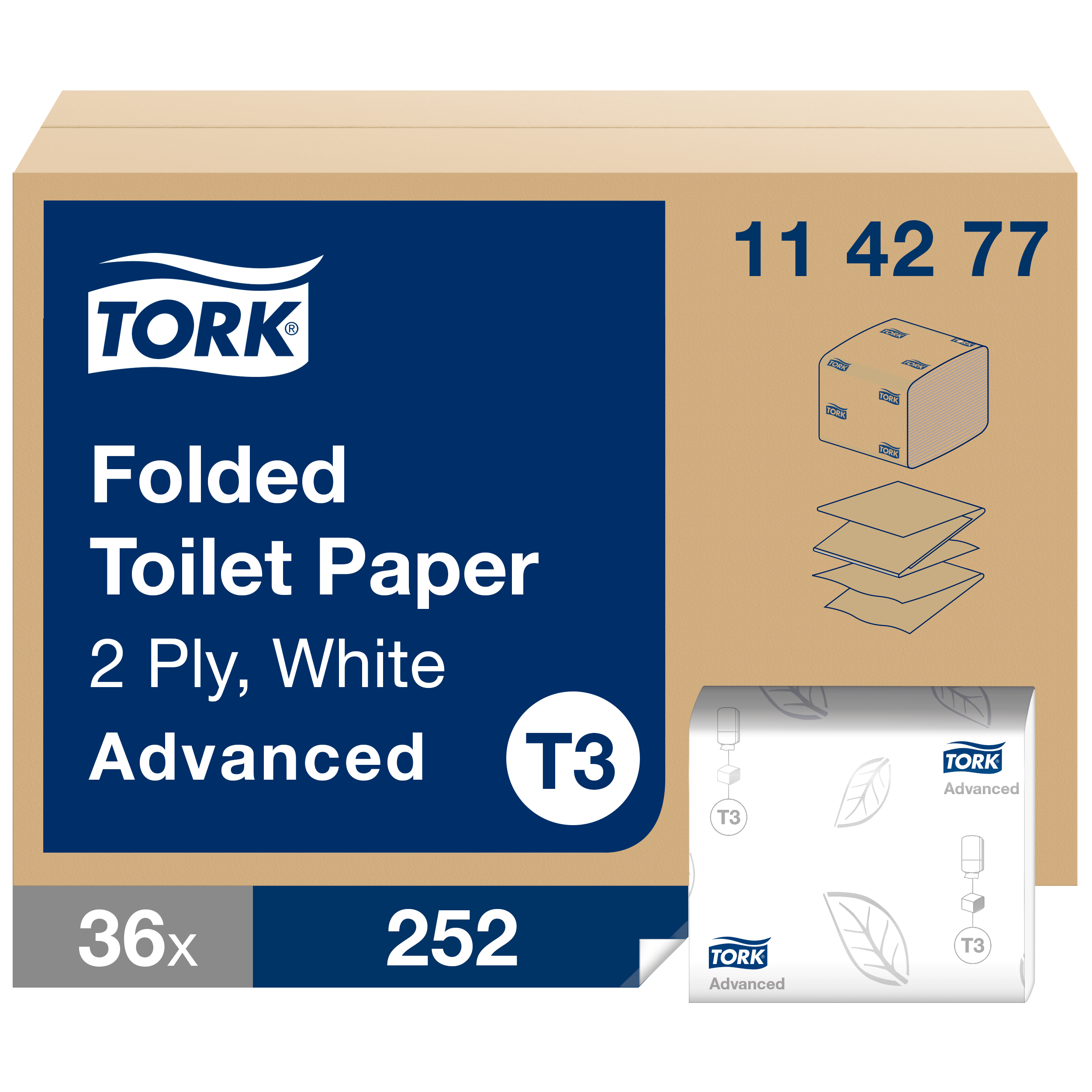 HC468864 - TORK Bulk Pack Folded Toilet Tissues - 2 Ply - Pack of 36 ...