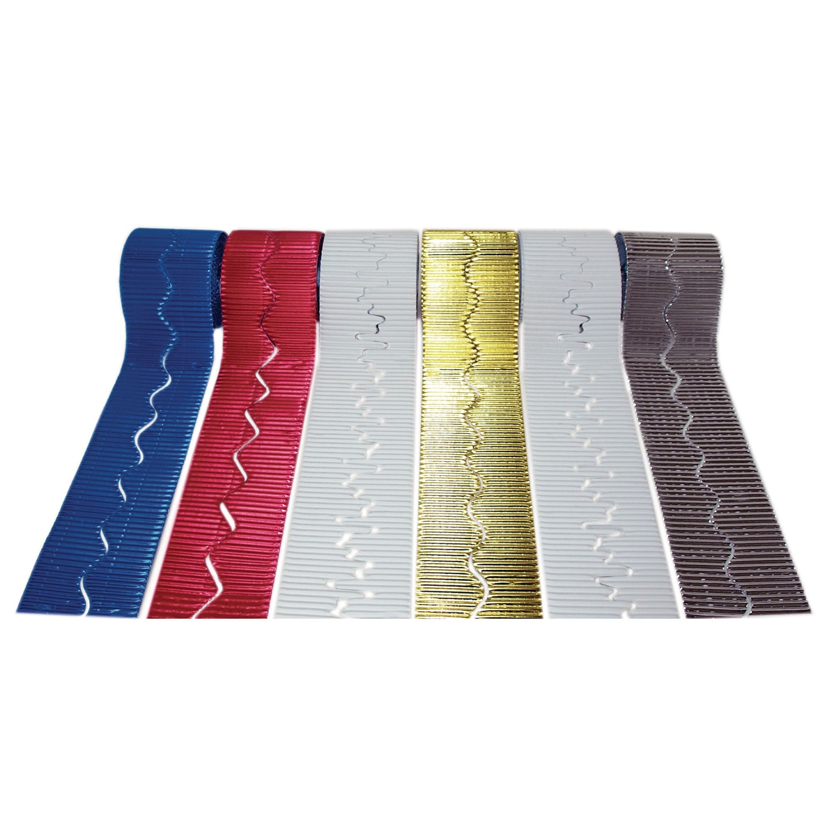 Bordette Winter Scalloped Corrugated Border Rolls - 7.5m - Pack of 6 ...