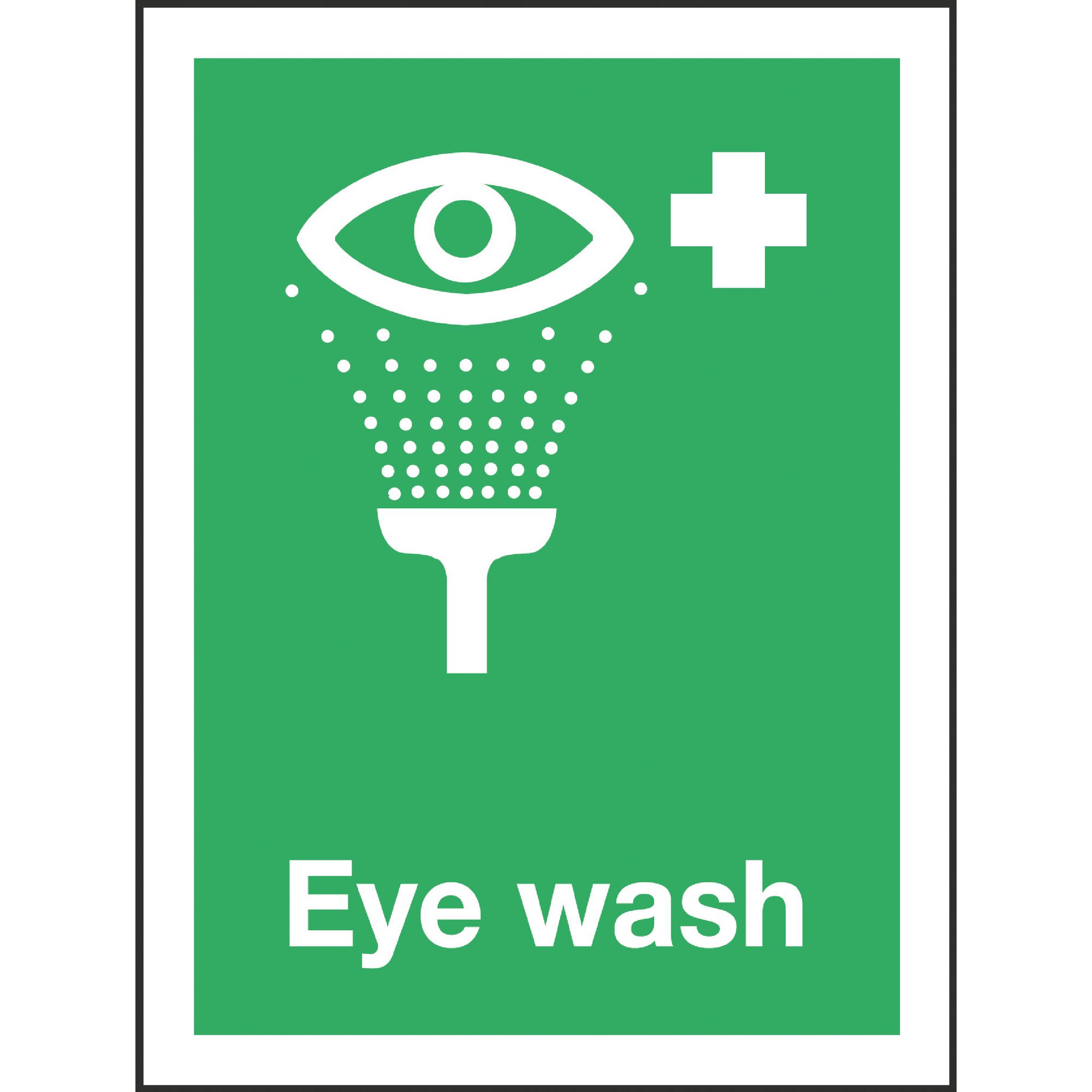 E8R05271 - Eye Emergency Signs - 200 x 150mm, PVC | Findel International