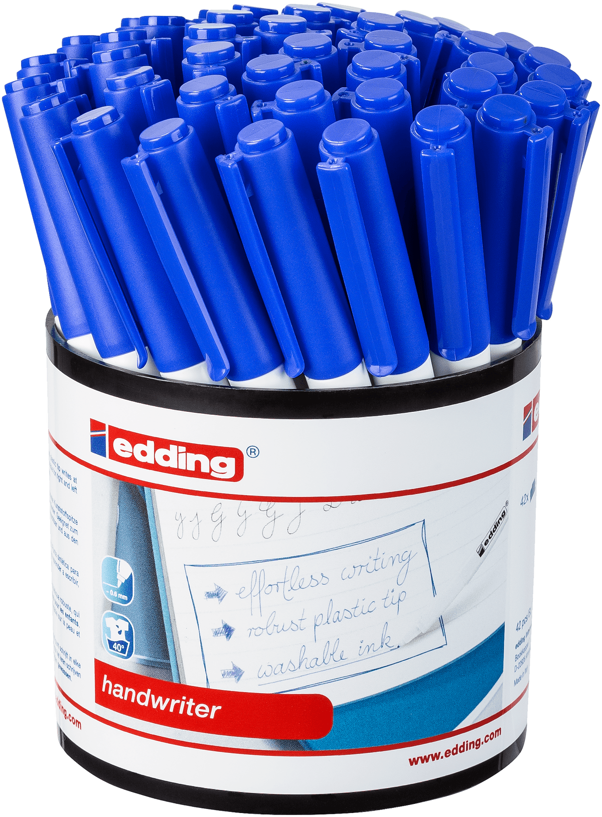 edding Handwriting Pen - Blue - Pack of 42 | HC1103020 | Findel ...