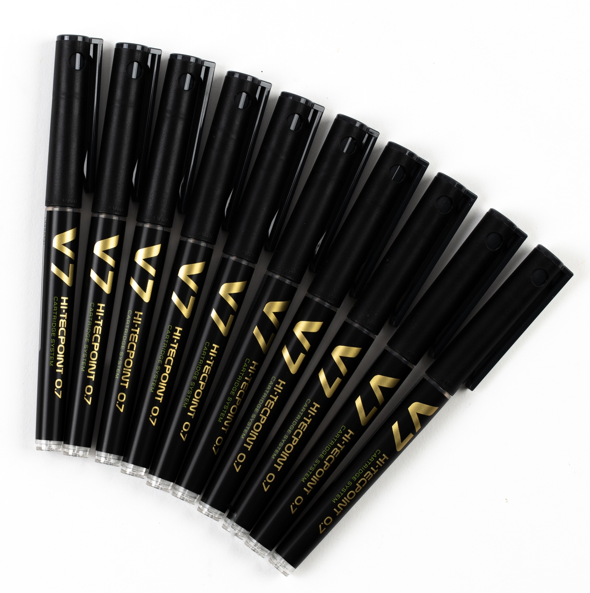 PILOT Hi-Tecpoint V7 Fineliner Pens - Black - Pack of 10 | HC1104732 ...