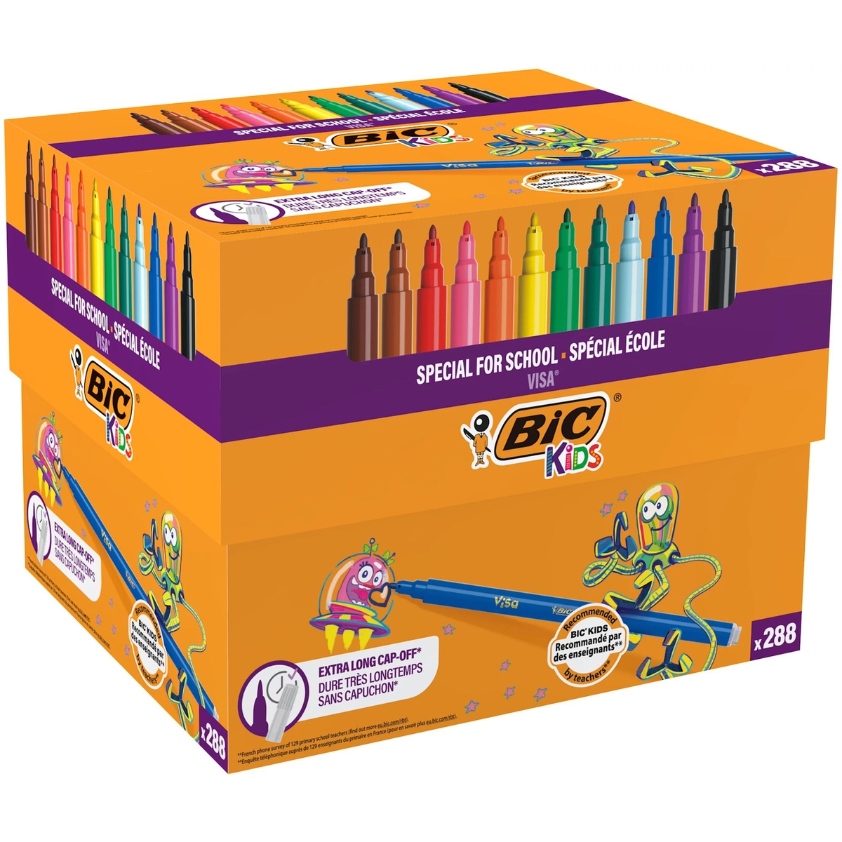 BIC Kids Visa Colouring Felt Tip Pens - Pack of 288 | HE1201178 ...