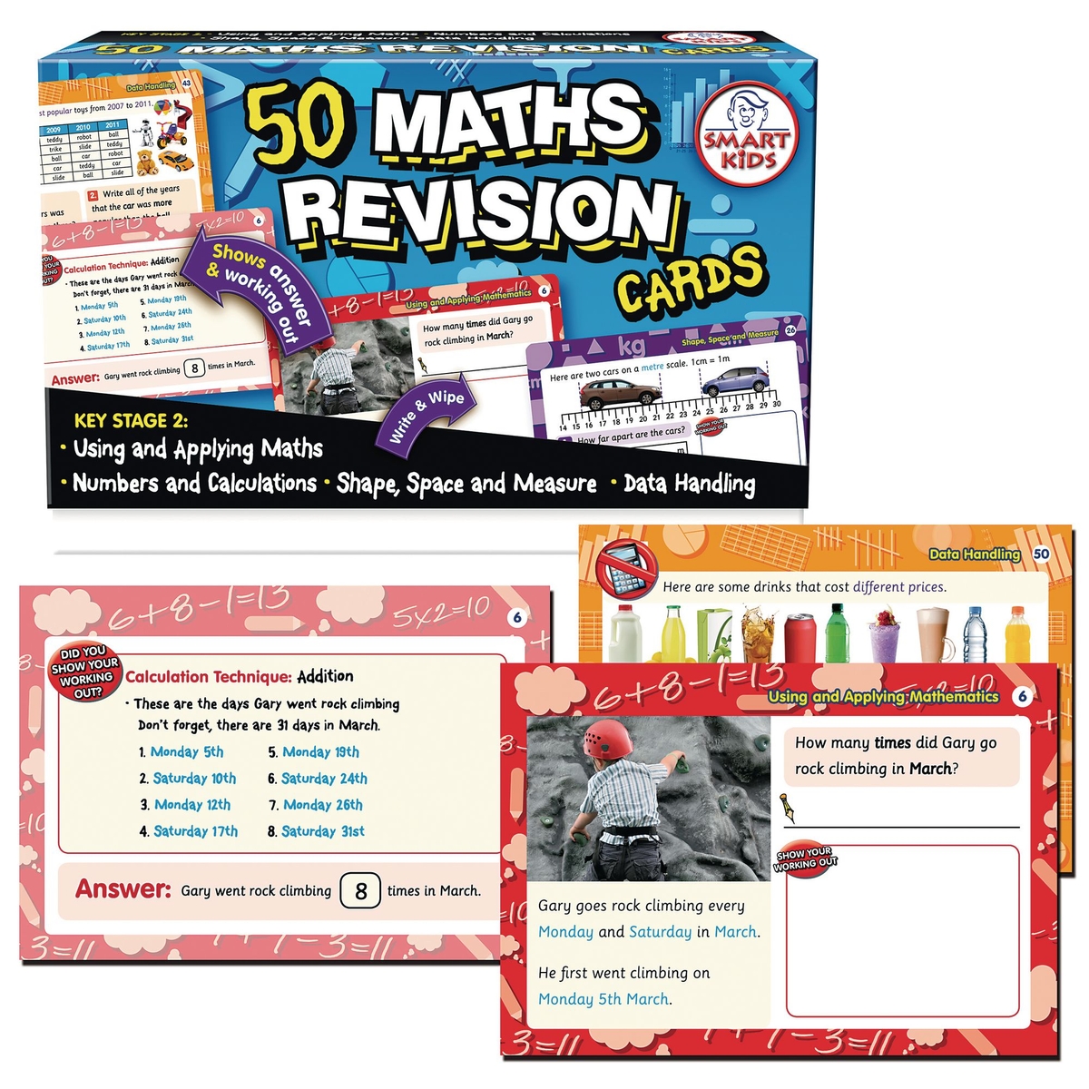 SMART KIDS 50 Maths Revision Card Set | HC1201919 | Findel International