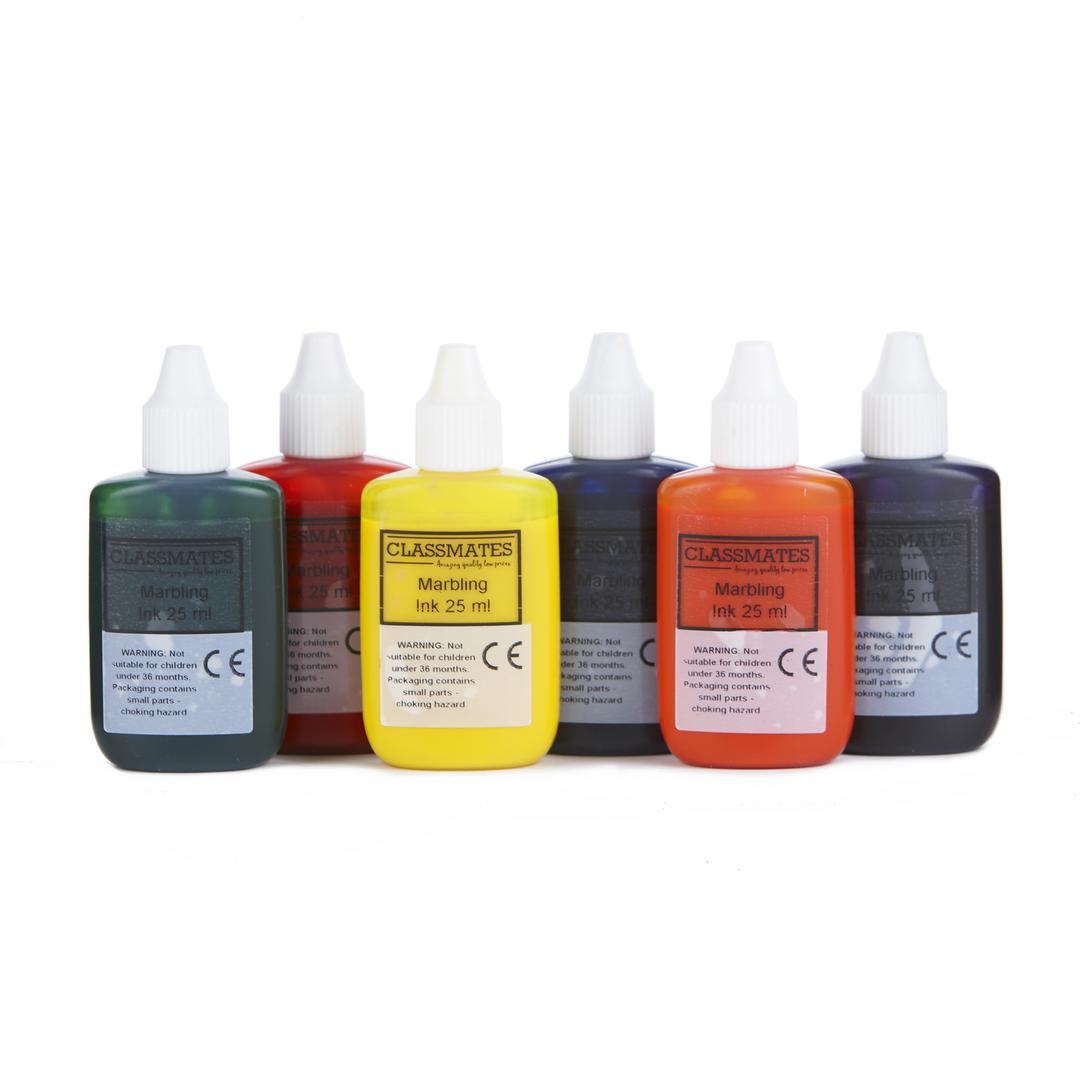 Classmates Marbling Ink - Standard Colours - 25ml - Pack of 6 ...