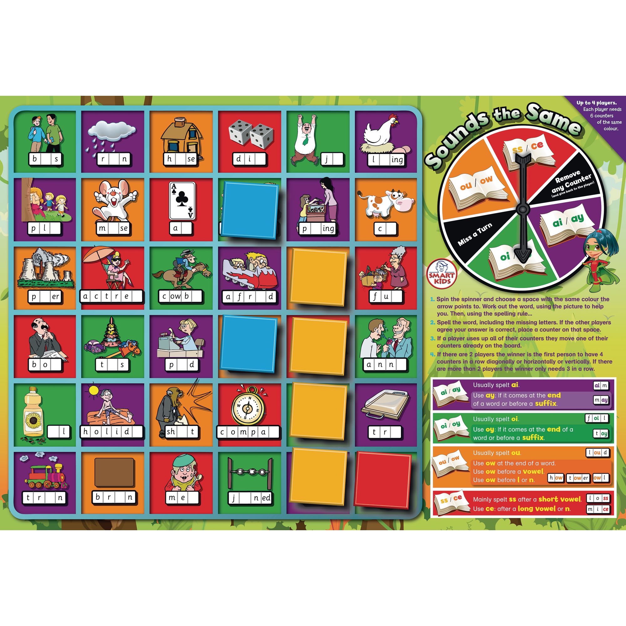 G1203160 - SMART KIDS 6 Super Spelling Rules Board Games - KS2 | GLS