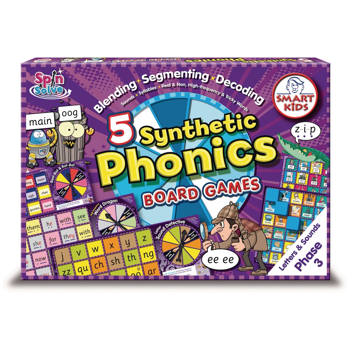 SMART KIDS Phonics Board Games - Phase 3 | HE1203174 | Hope
