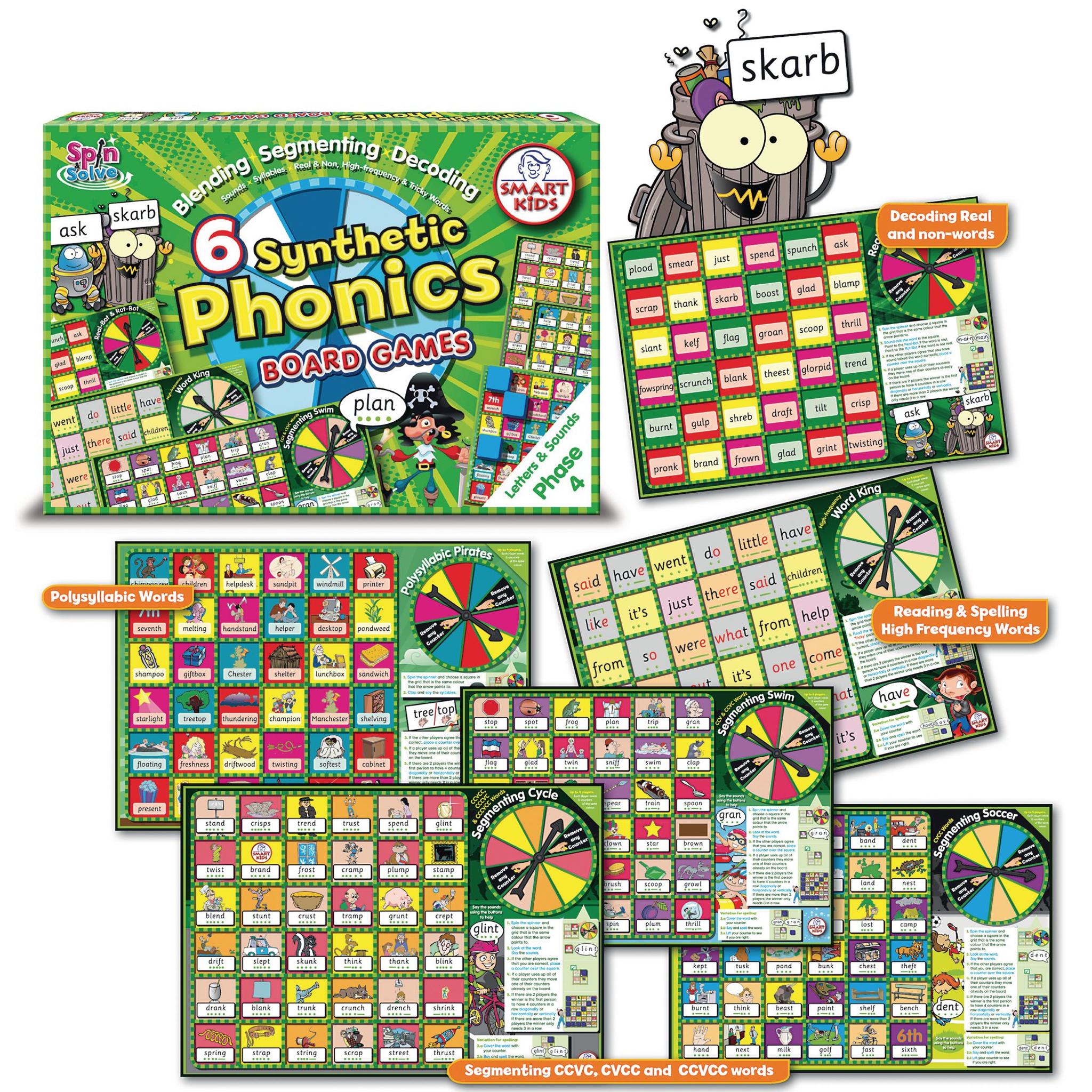 SMART KIDS Phonics Board Games - Phase 4 | HC1203176 | Findel International
