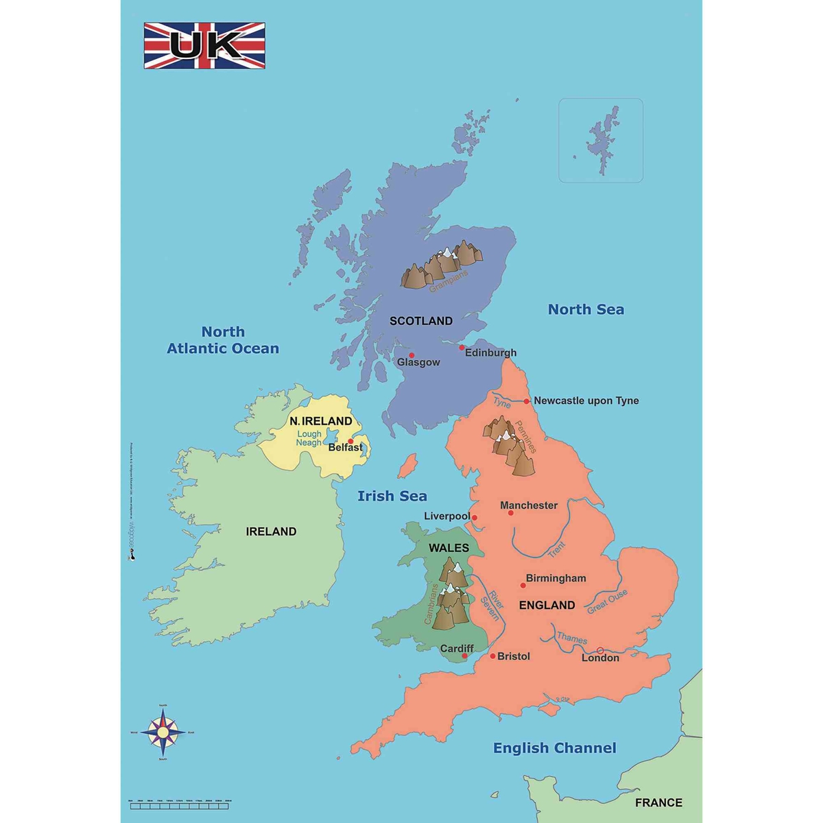 wildgoose Simple Map of the UK | HE1206847 | Hope