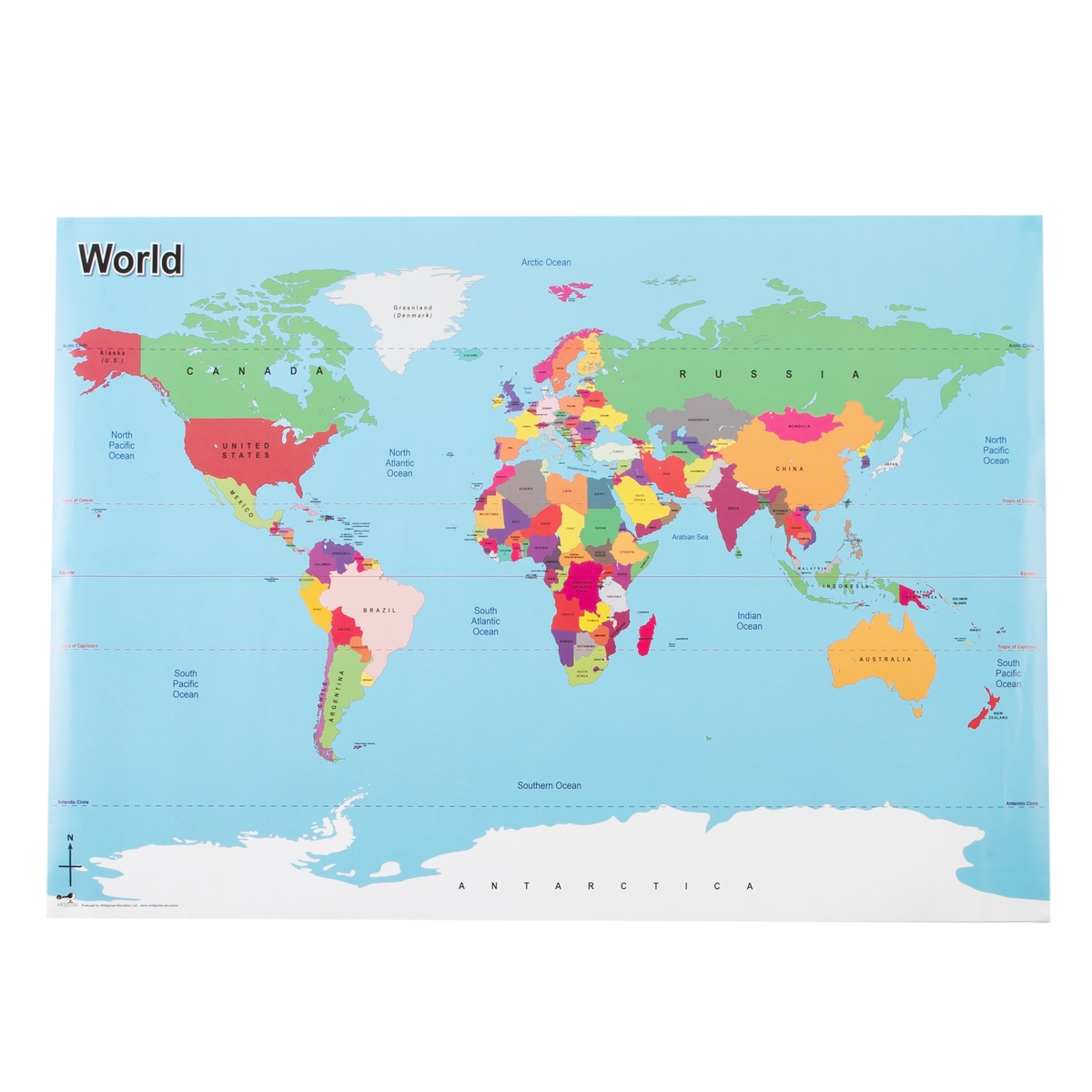 wildgoose Simple Map of the World | HC1206849 | Findel International