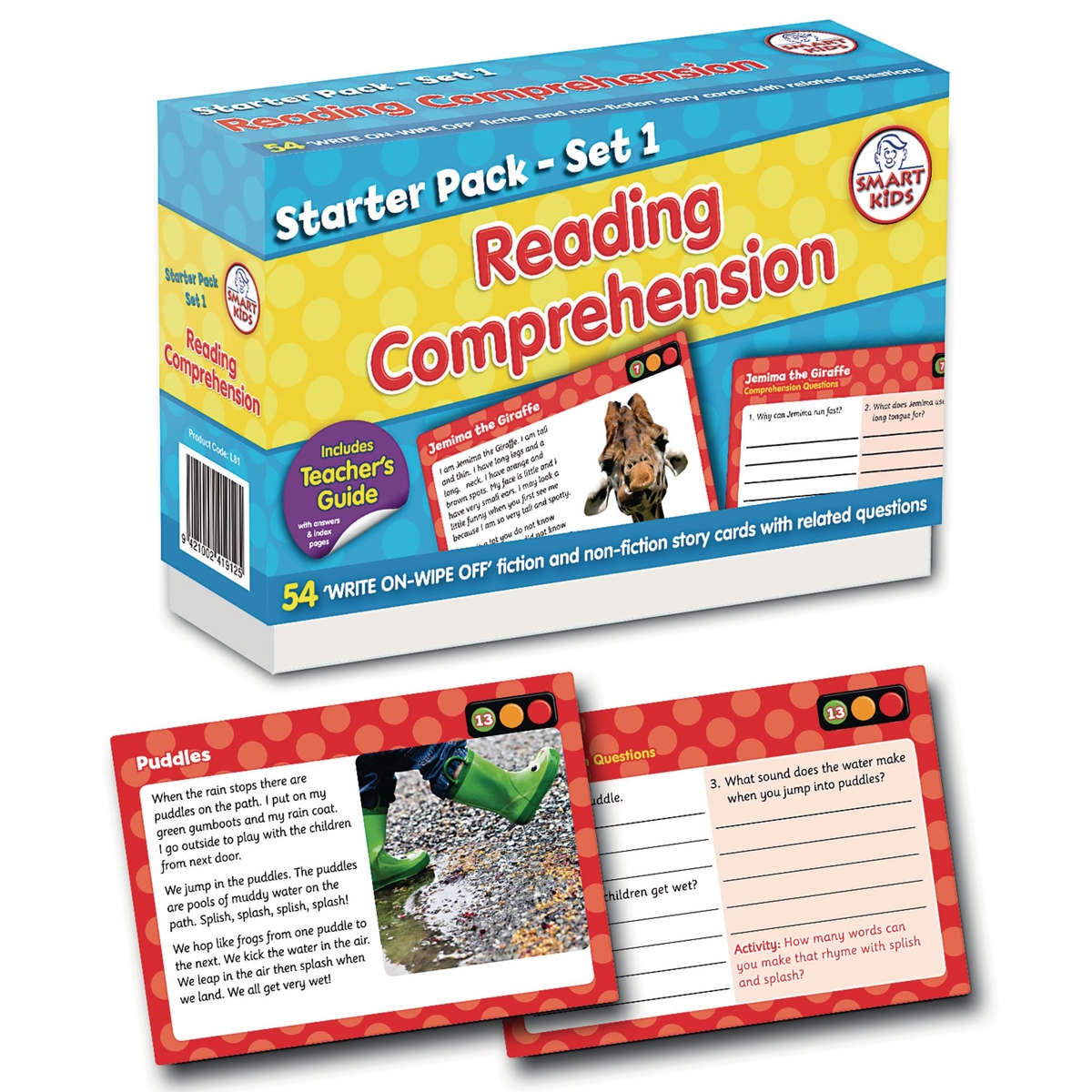 SMART KIDS Reading Comprehension Starter Pack - Set 1 - Pack of 54 ...